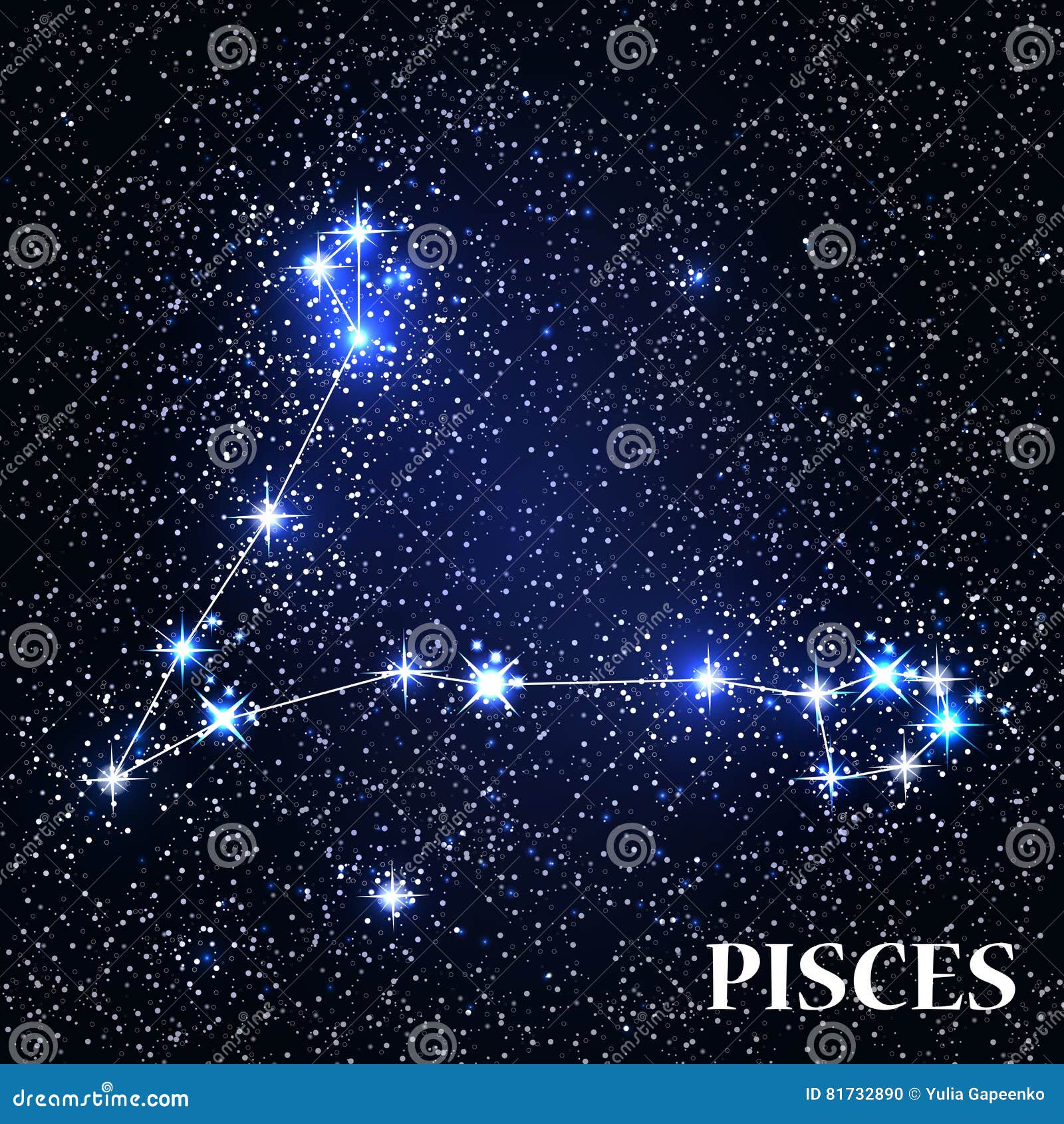 Symbol Pisces Zodiac Sign. Vector Illustration. Stock Vector ...