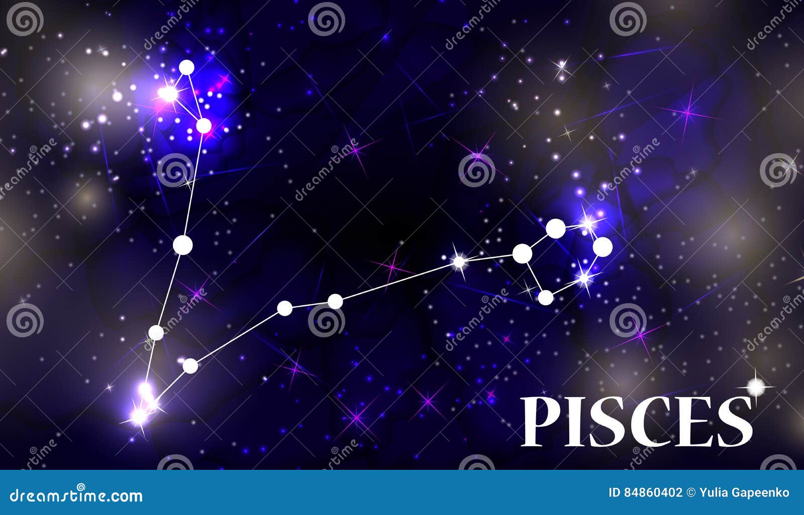 Symbol Pisces Zodiac Sign. Vector Illustration. Stock Vector ...