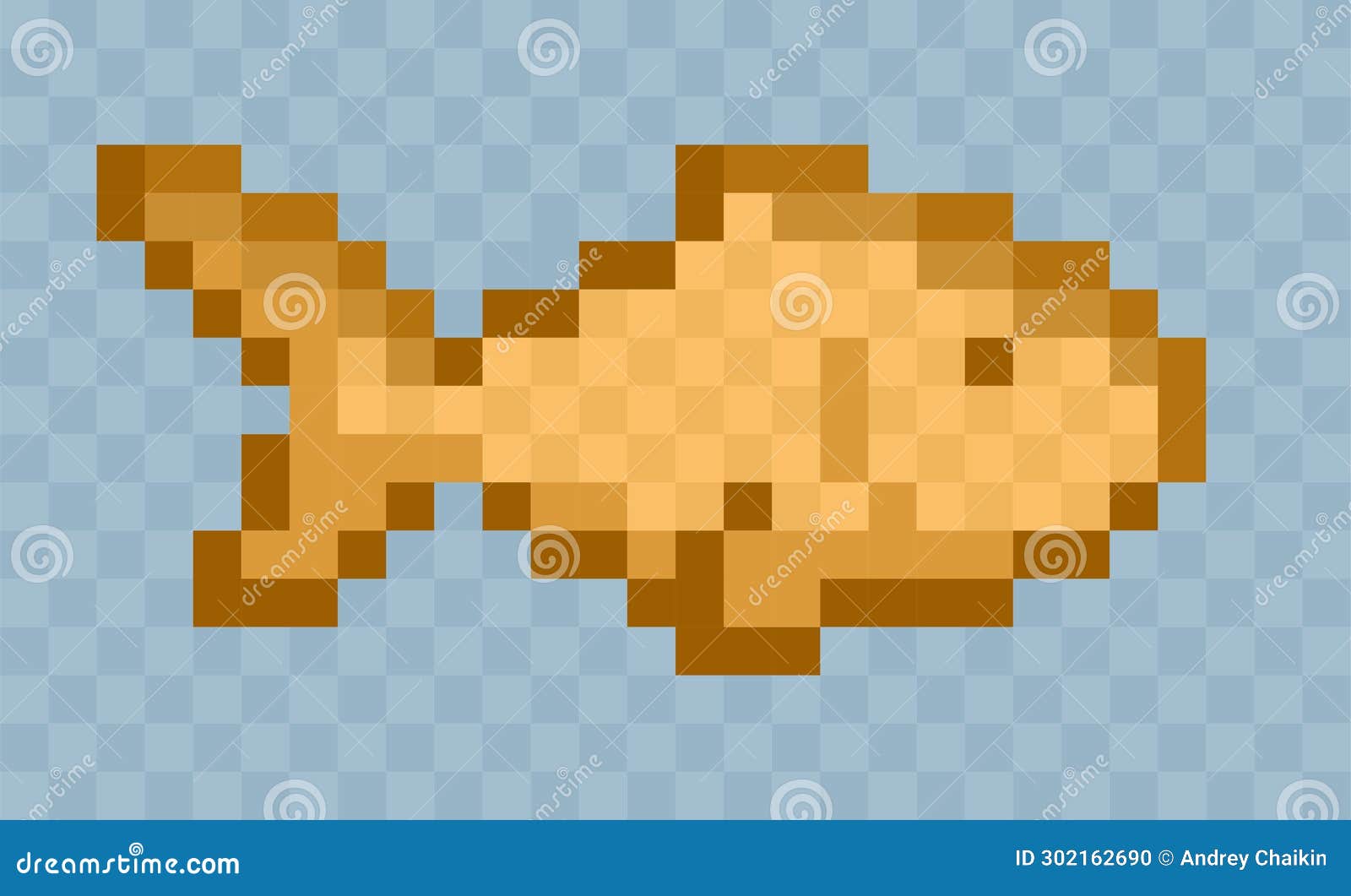 Pixel Art Fish Logo Icon Vector | CartoonDealer.com #128683226