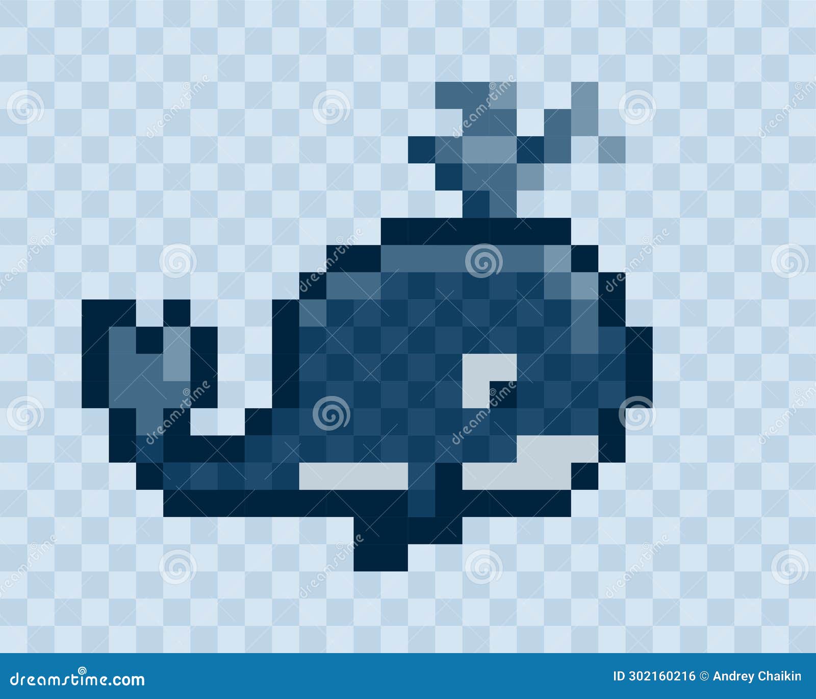 8 Bit Pixel Of Whale. Animals Pixel In Vector | CartoonDealer.com ...
