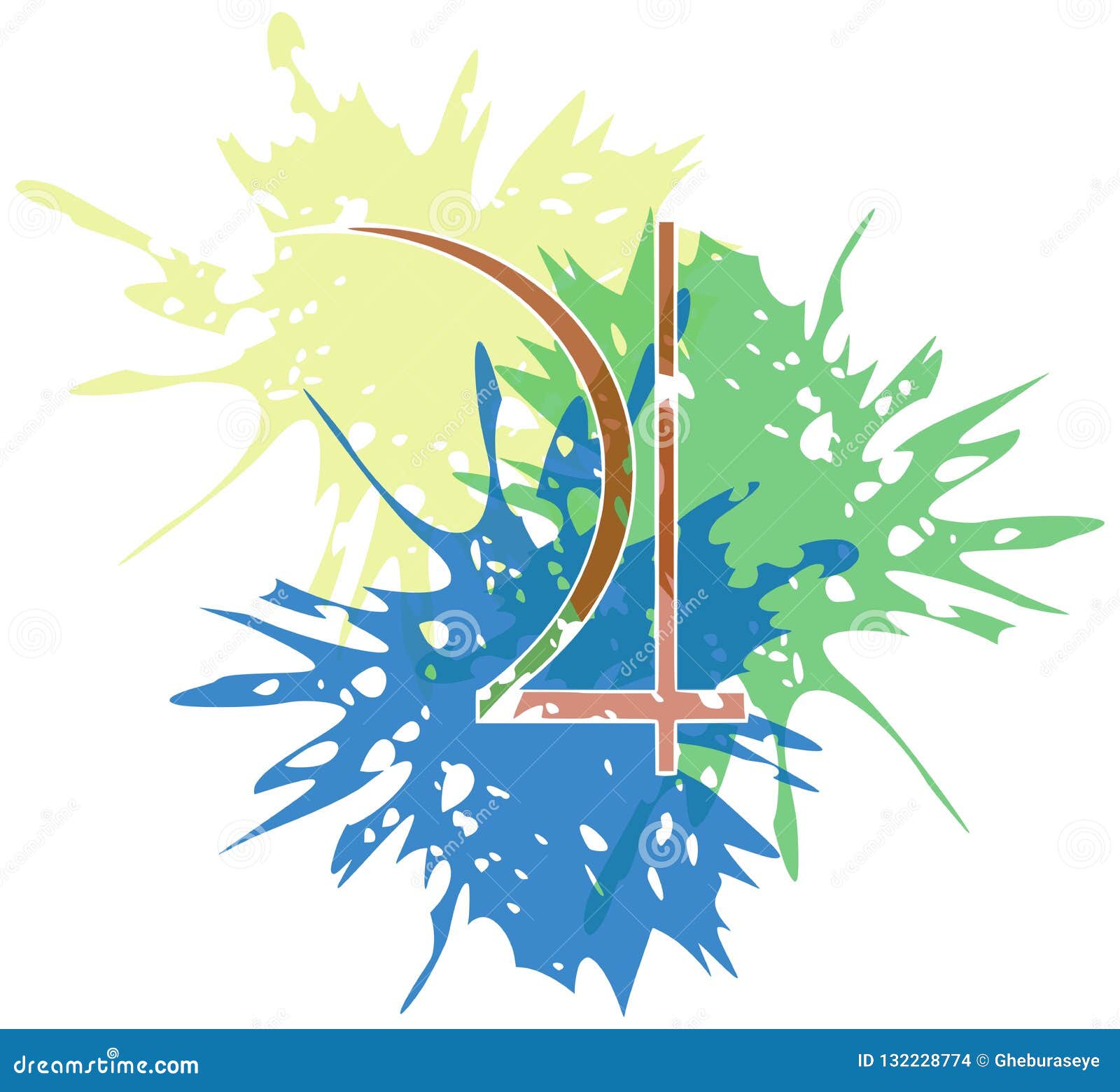 Symbol of the Planet Jupiter Created with Spots Isolated Stock Photo ...