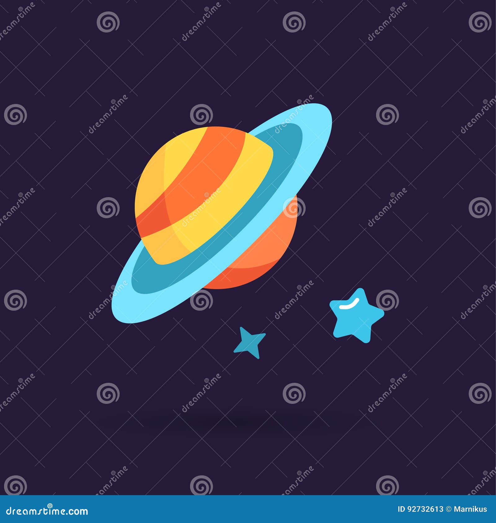 Symbol of Planet with Rings Stock Vector - Illustration of design ...