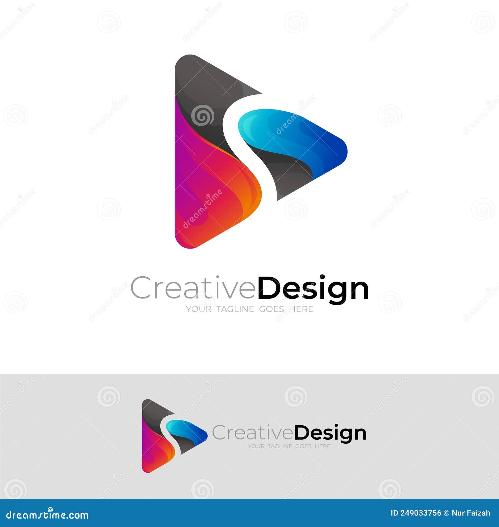 Symbol Play Logo and Technology Design Template Stock Vector ...