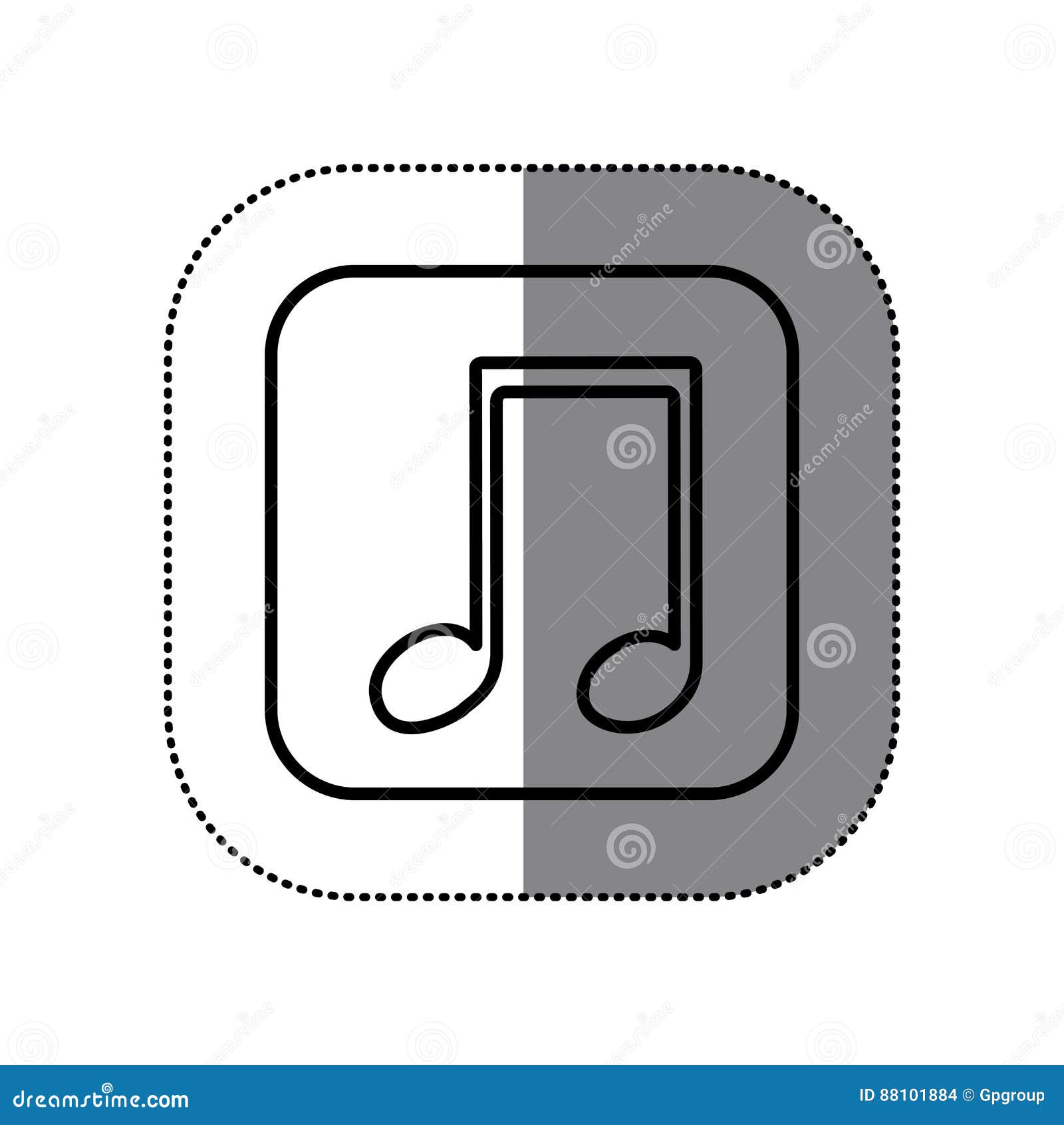 Symbol play music icon stock illustration. Illustration of radio - 88101884