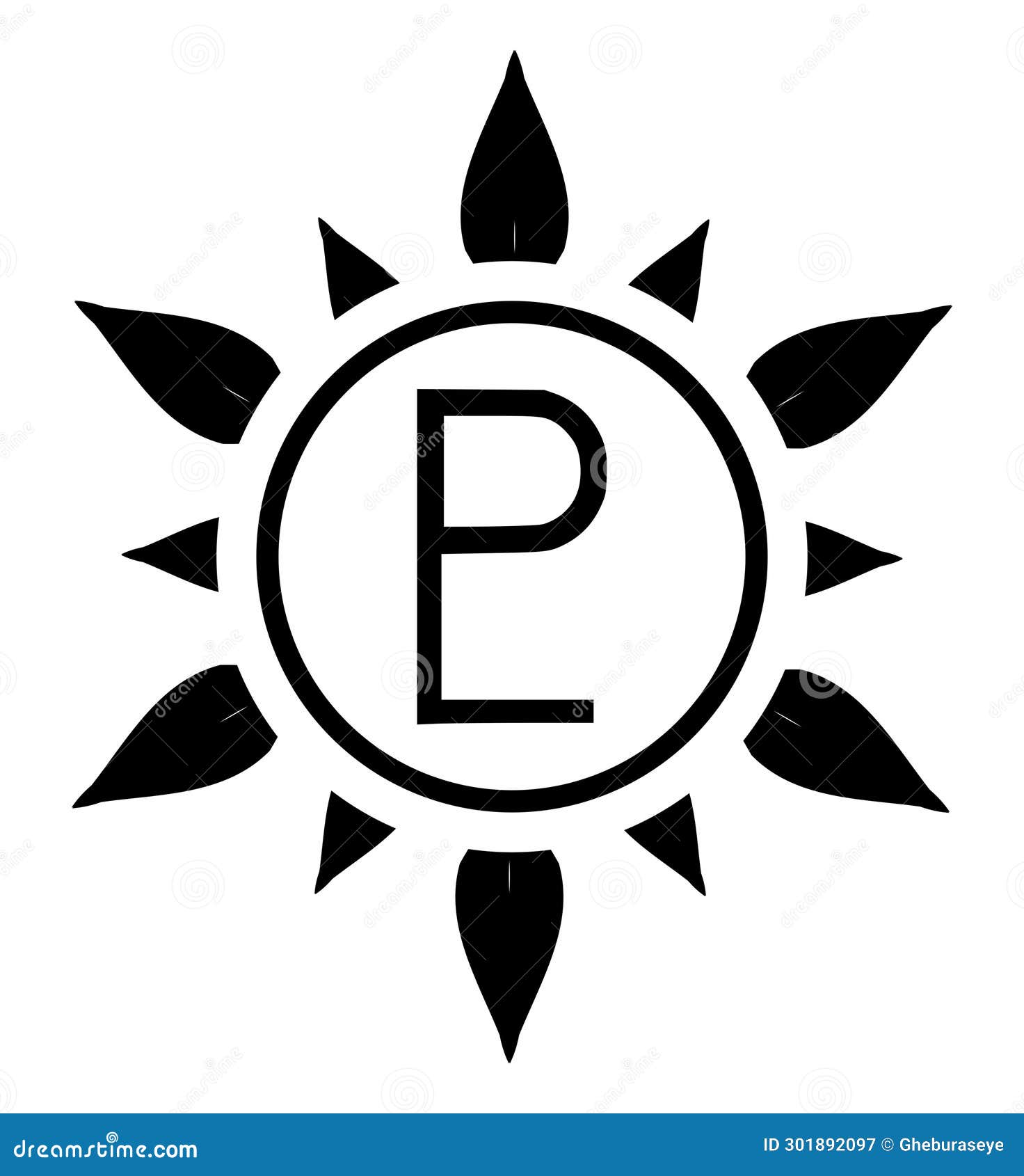 Symbol Pluto in Stylized Sun, Tattoo, Black and White, Isolated. Stock ...