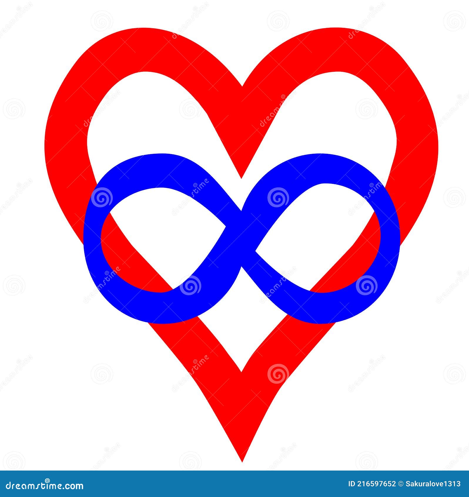 Symbol of Polyamory: Heart and Infinity Sign. Polyamory Conceptual ...