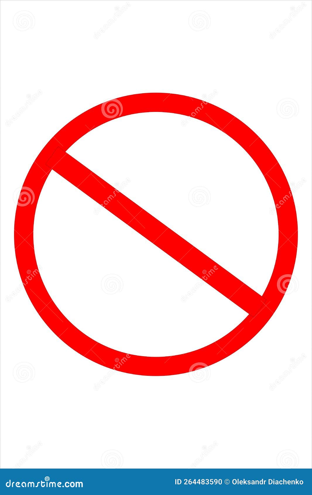 A Symbol Prohibition Sign Red Circle with a Stripe Stock Vector ...