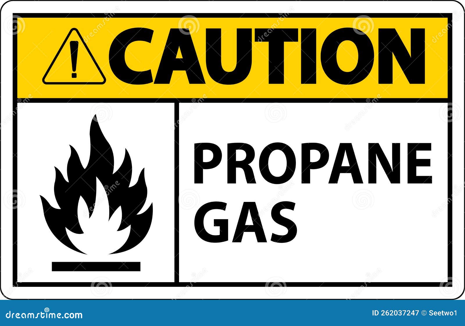 Symbol Propane Caution Label, Propane Gas Sign Stock Vector ...
