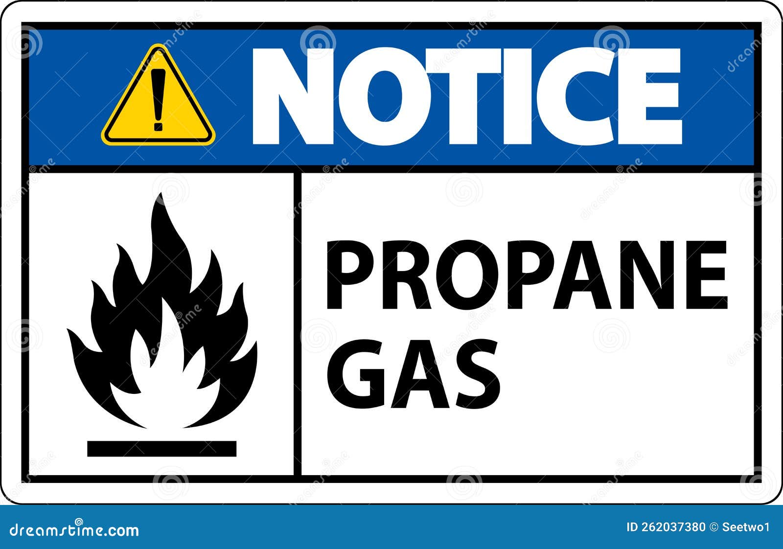Symbol Propane Notice Label, Propane Gas Sign Stock Vector ...