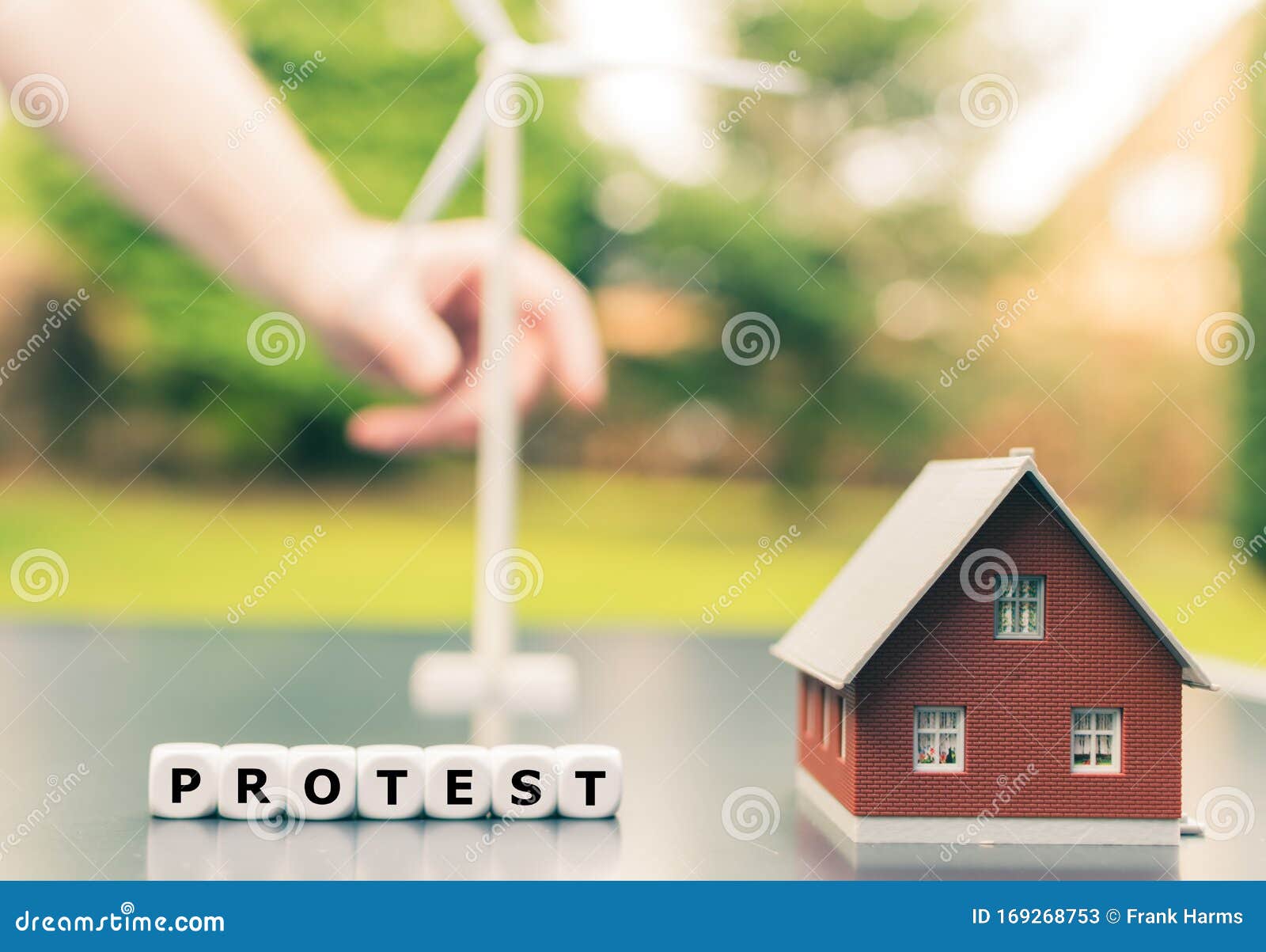 Symbol for the Protest Against Wind Turbines Stock Image - Image of ...