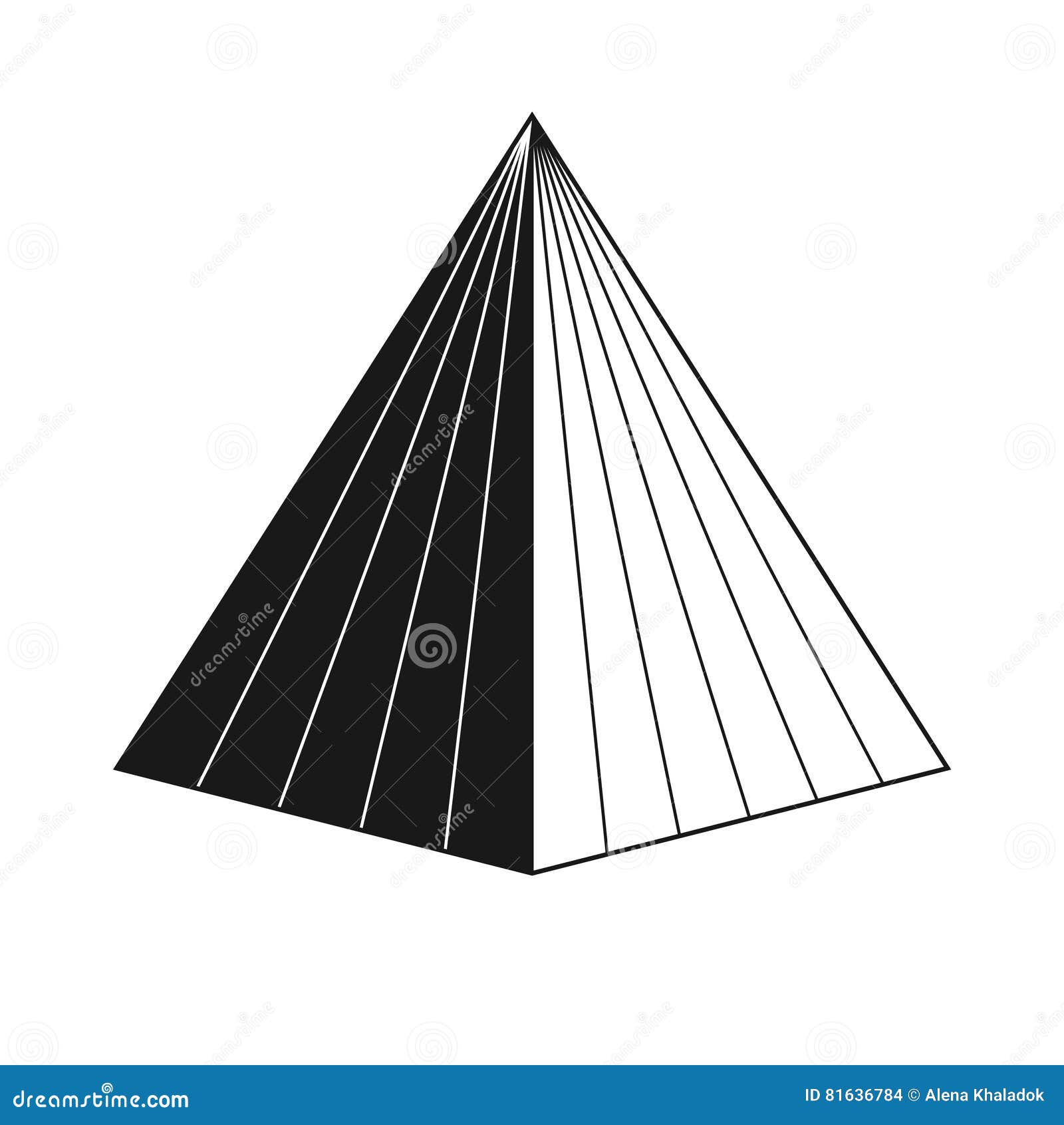 Symbol of the pyramid. stock vector. Illustration of background - 81636784