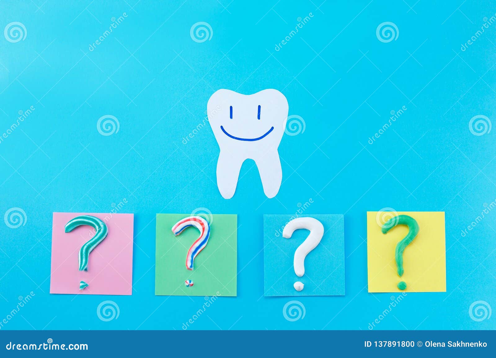 Symbol of Question Mark from Toothpaste. Copy Space for Text Stock ...