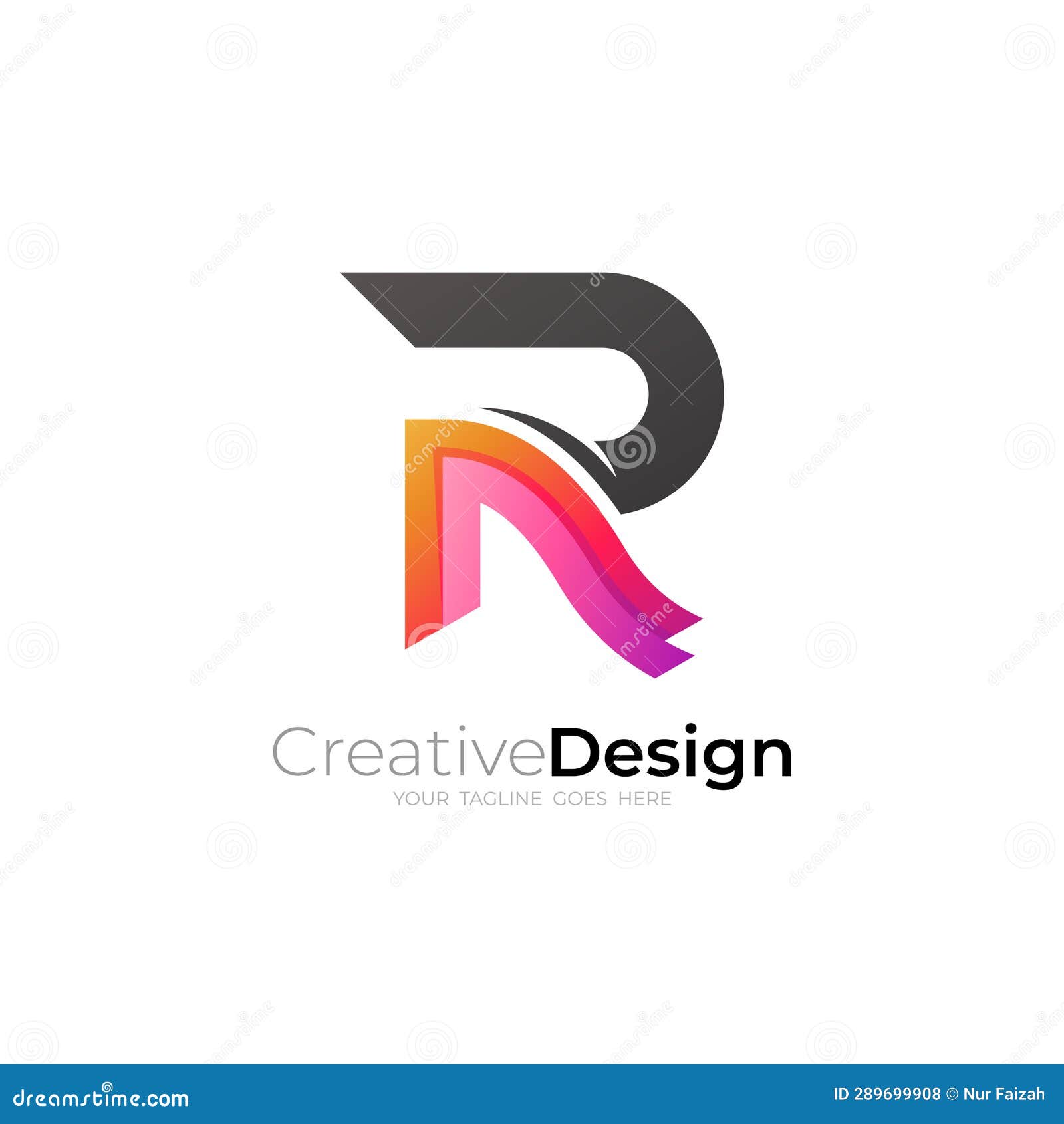 R Logo with Modern Style, R Logo Vector Stock Illustration ...