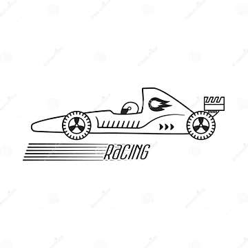 Symbol of a Racing Car. Formula 1 Stock Vector - Illustration of driver ...