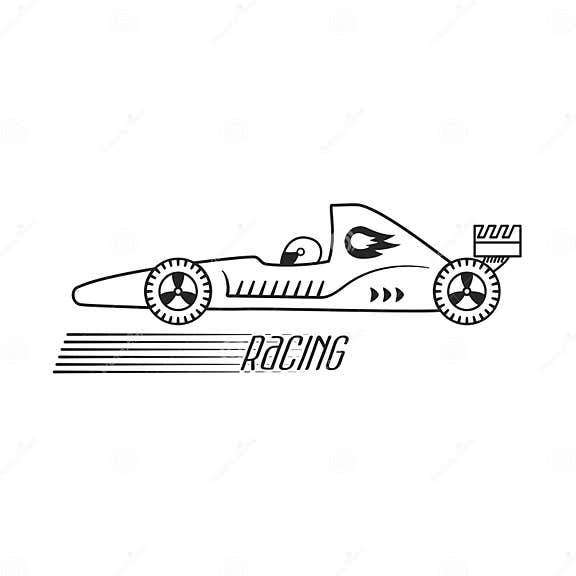 Symbol of a Racing Car. Formula 1 Stock Vector - Illustration of driver ...