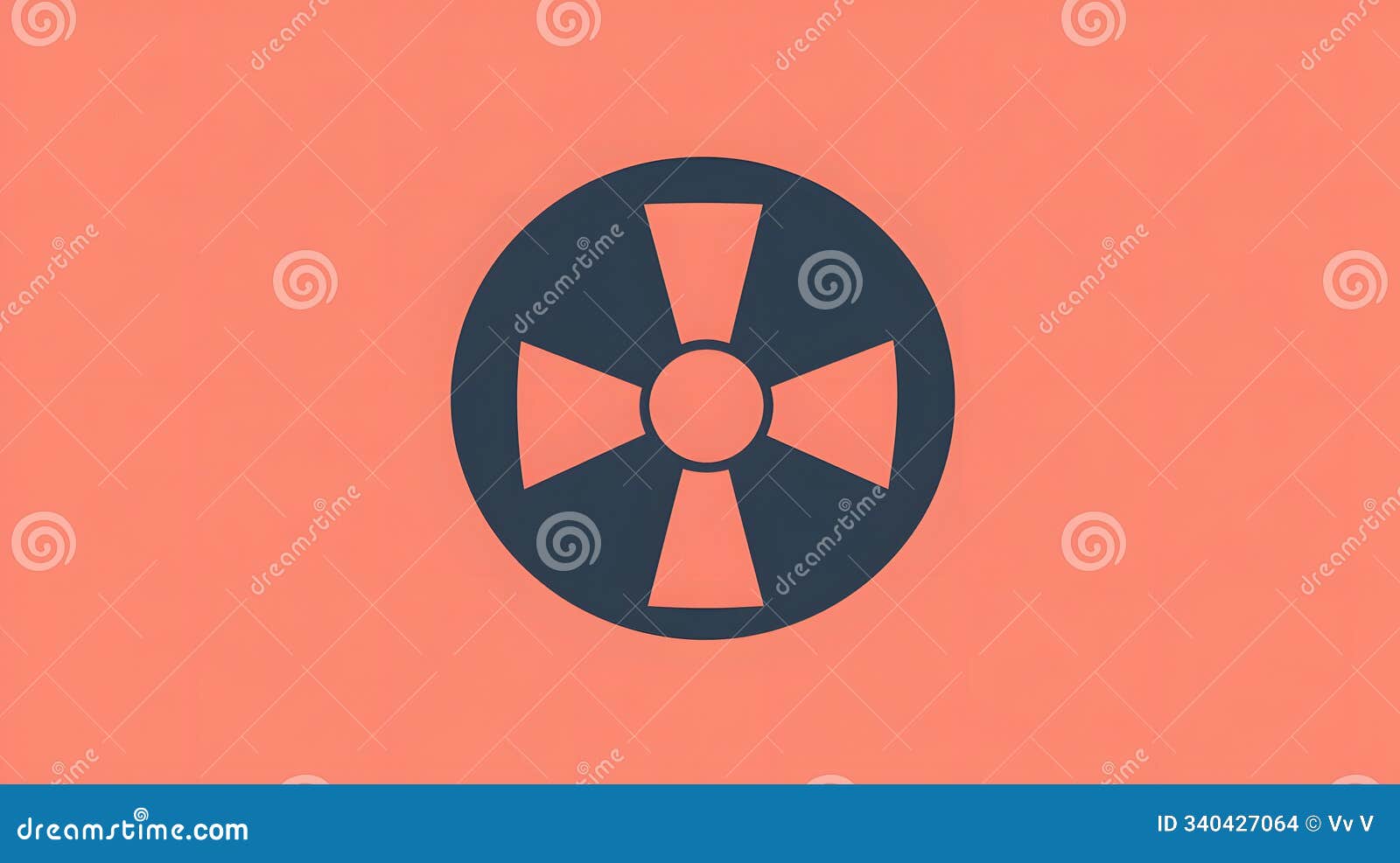 Symbol of Radiation on a Vibrant Background Stock Photo - Image of ...
