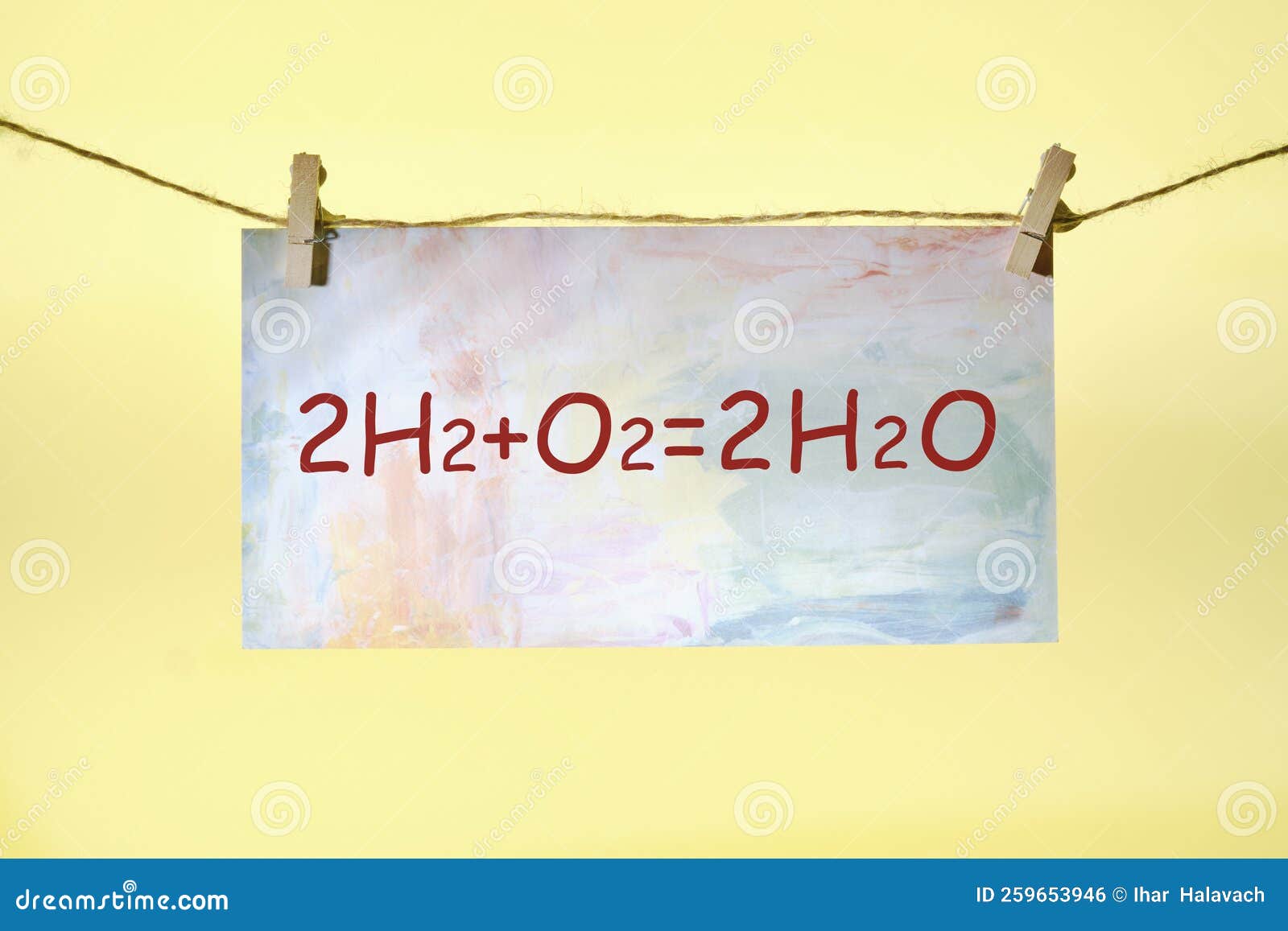 Symbol for the Reaction of Hydrogen H2 and Oxygen O2 To Water Stock ...