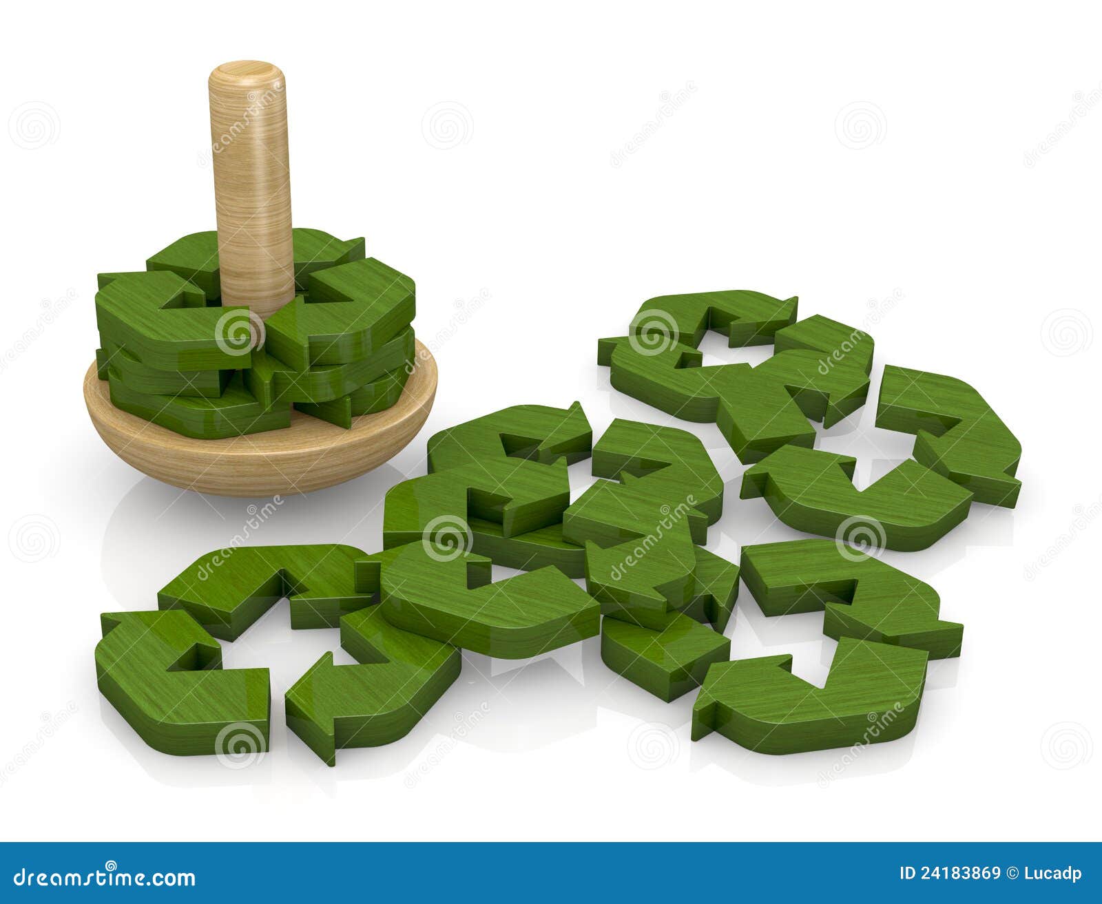 Symbol of Recycling As a Toy Stock Illustration - Illustration of ...