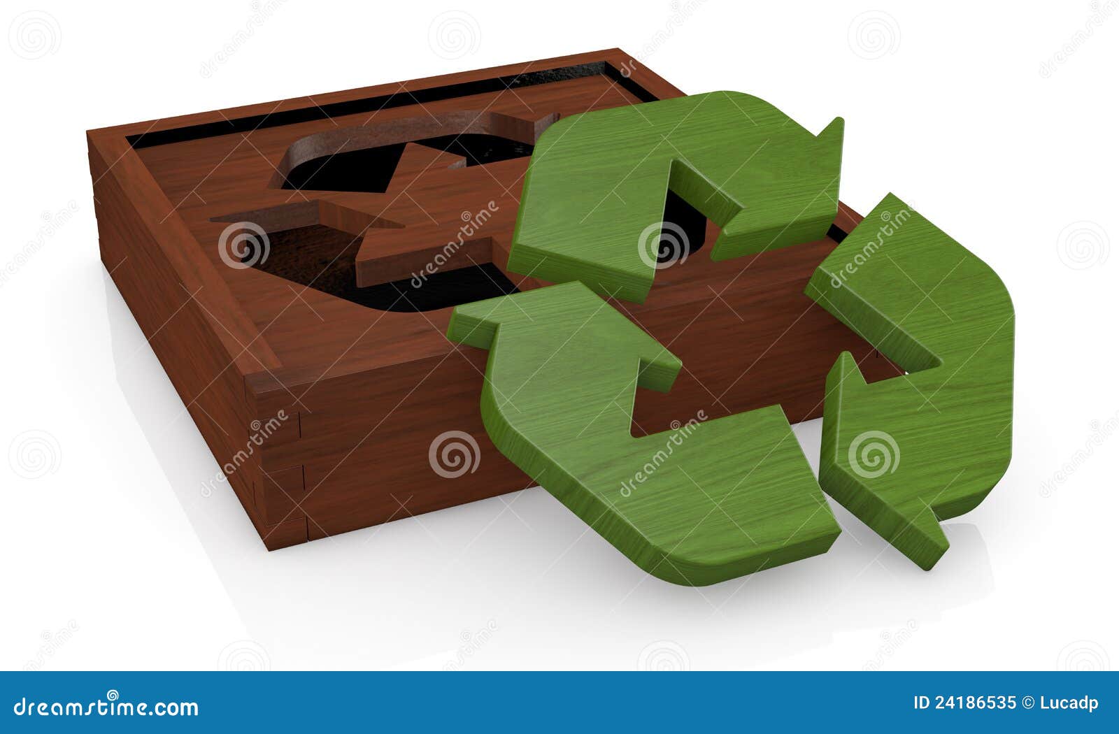 Symbol of Recycling As a Toy Stock Illustration - Illustration of ...