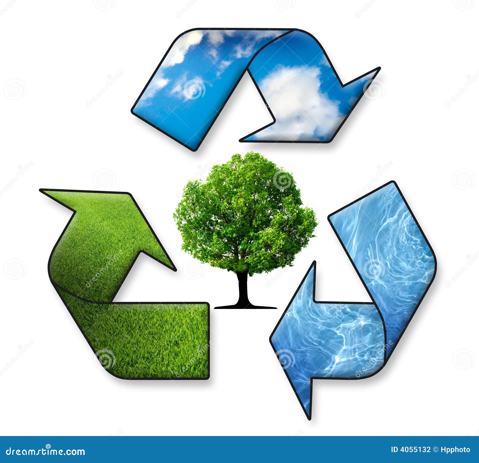 Symbol recyklingu ilustracji. Ilustracja złożonej z zalany - 4055132