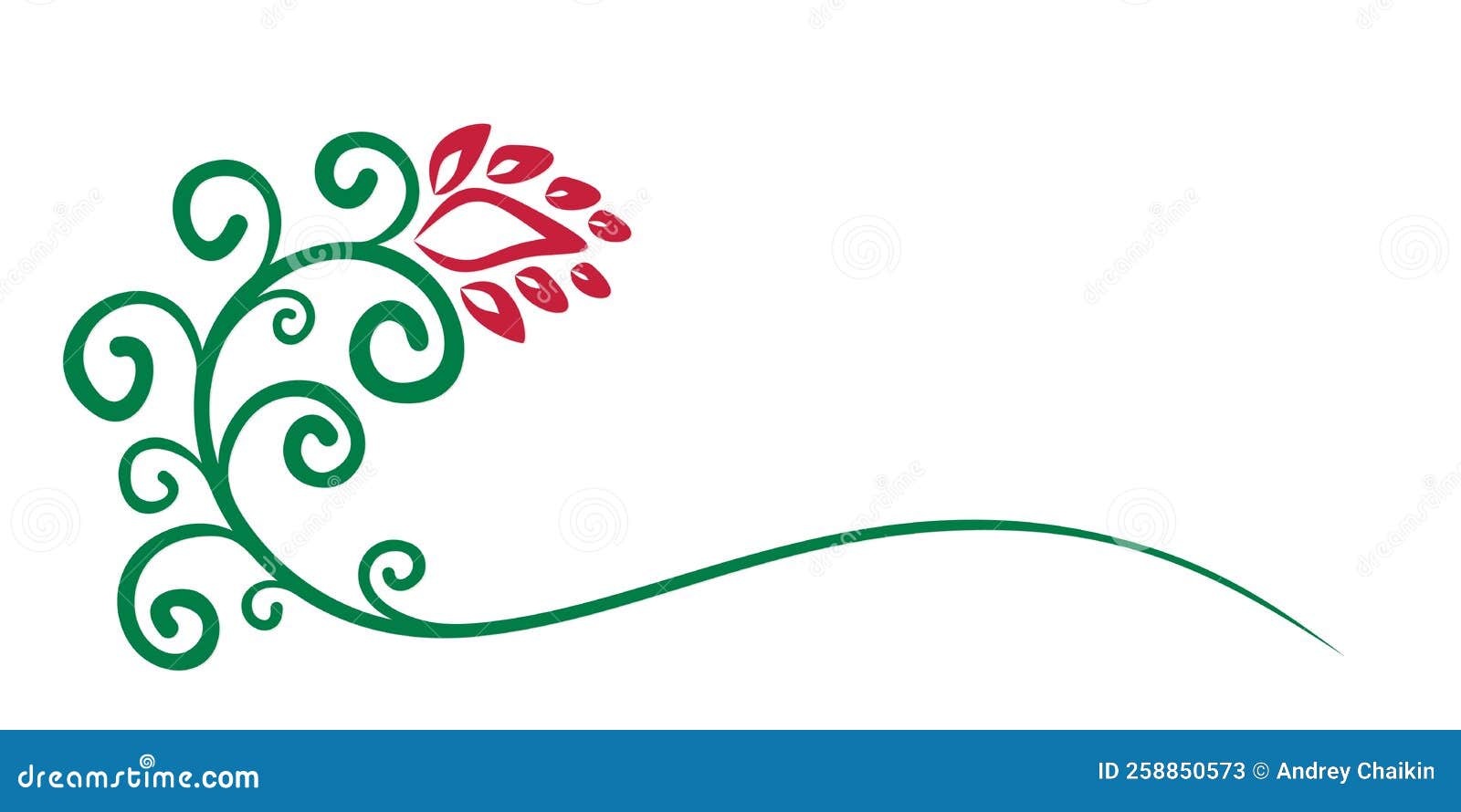 The Symbol of red flower. stock vector. Illustration of bouquet - 258850573