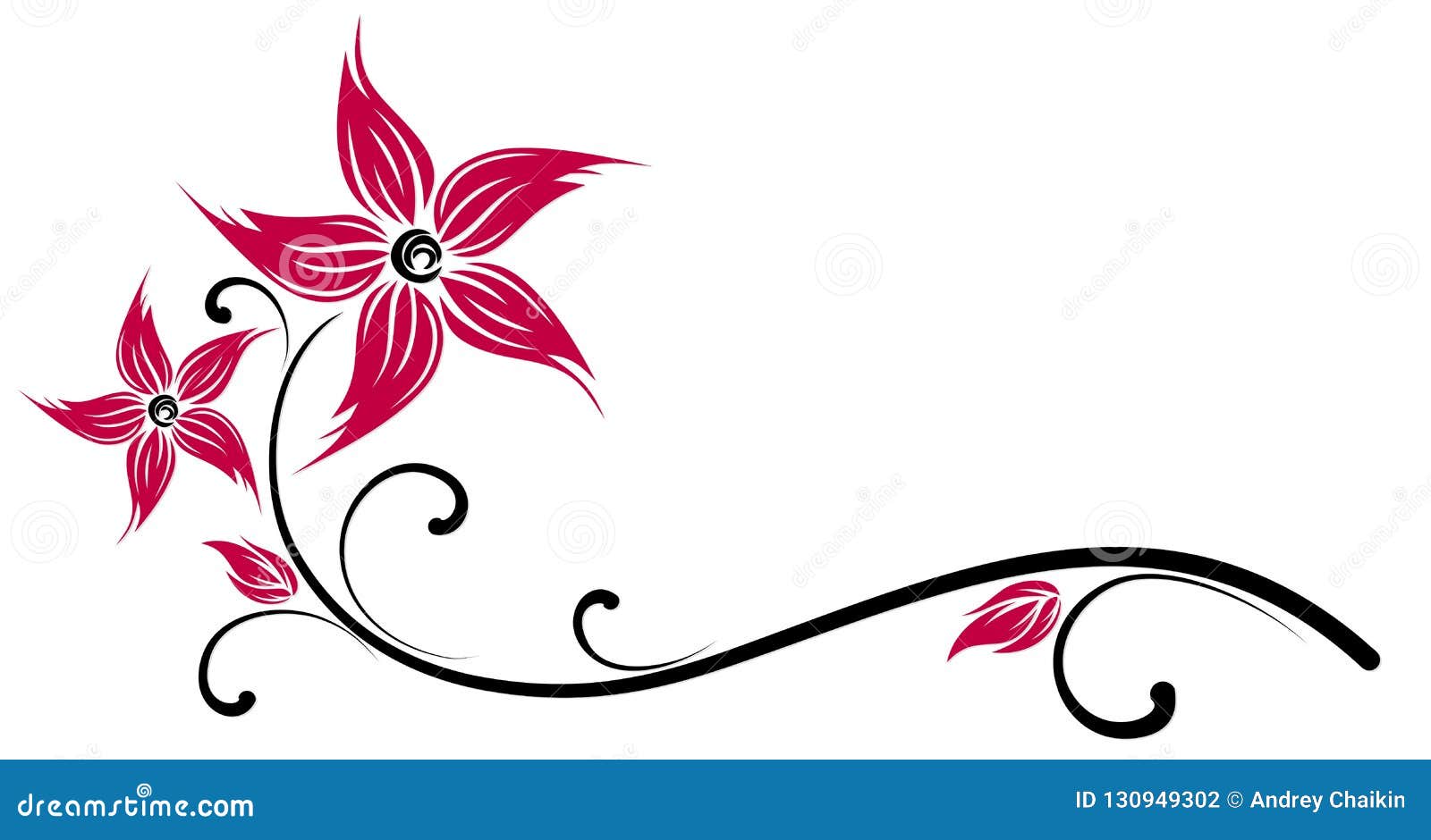 Symbol of red flower. stock vector. Illustration of vector - 130949302