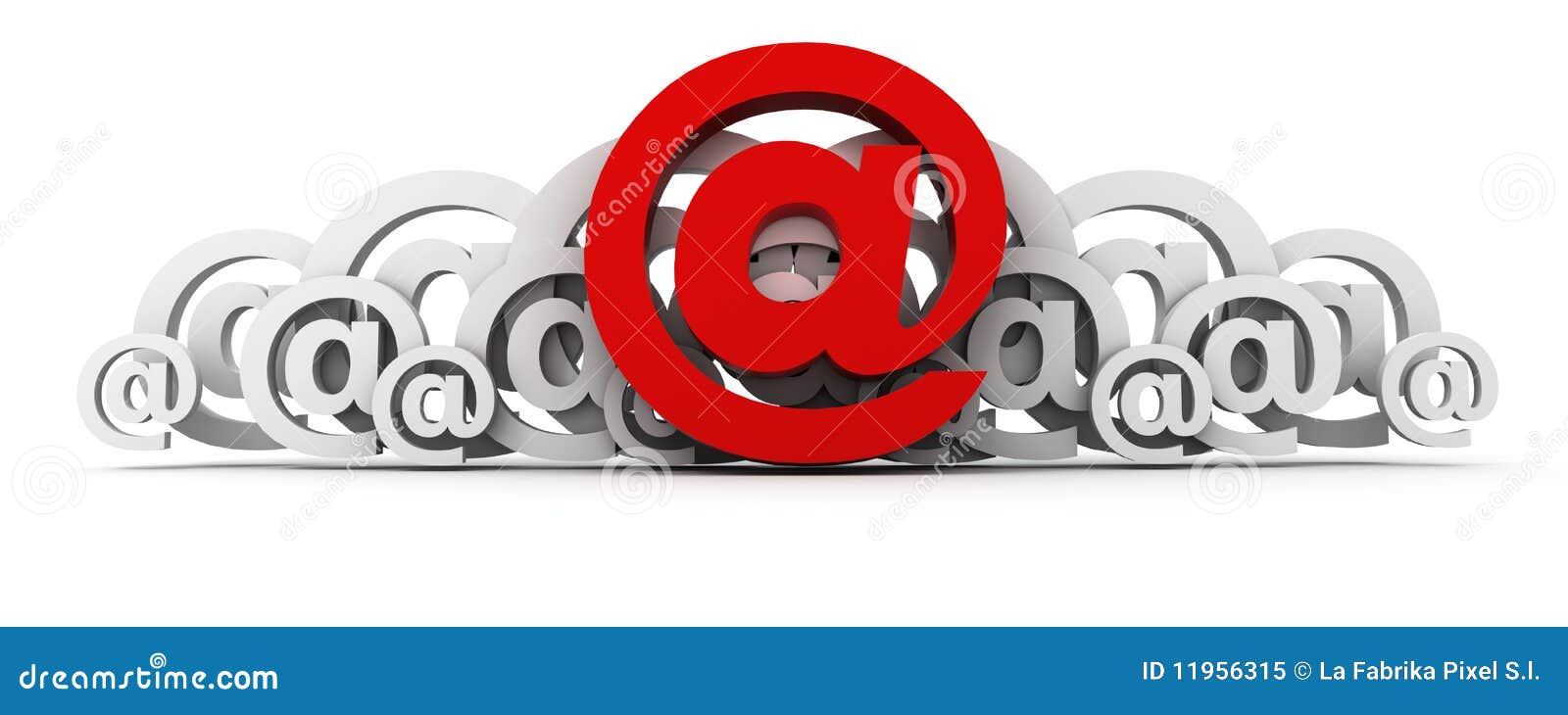 At symbol in red and white stock illustration. Illustration of message ...