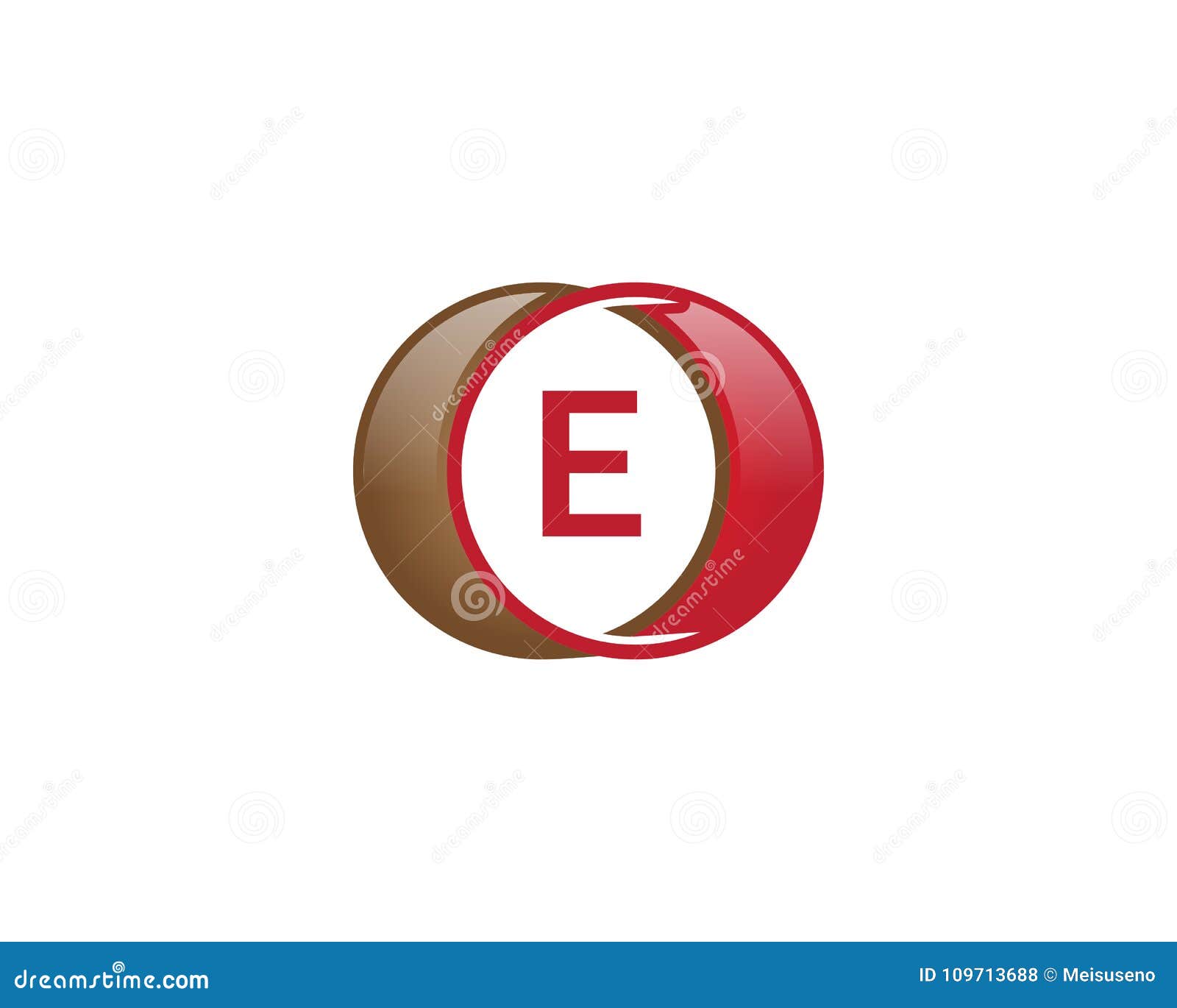 E letter circle logo stock vector. Illustration of element - 109713688