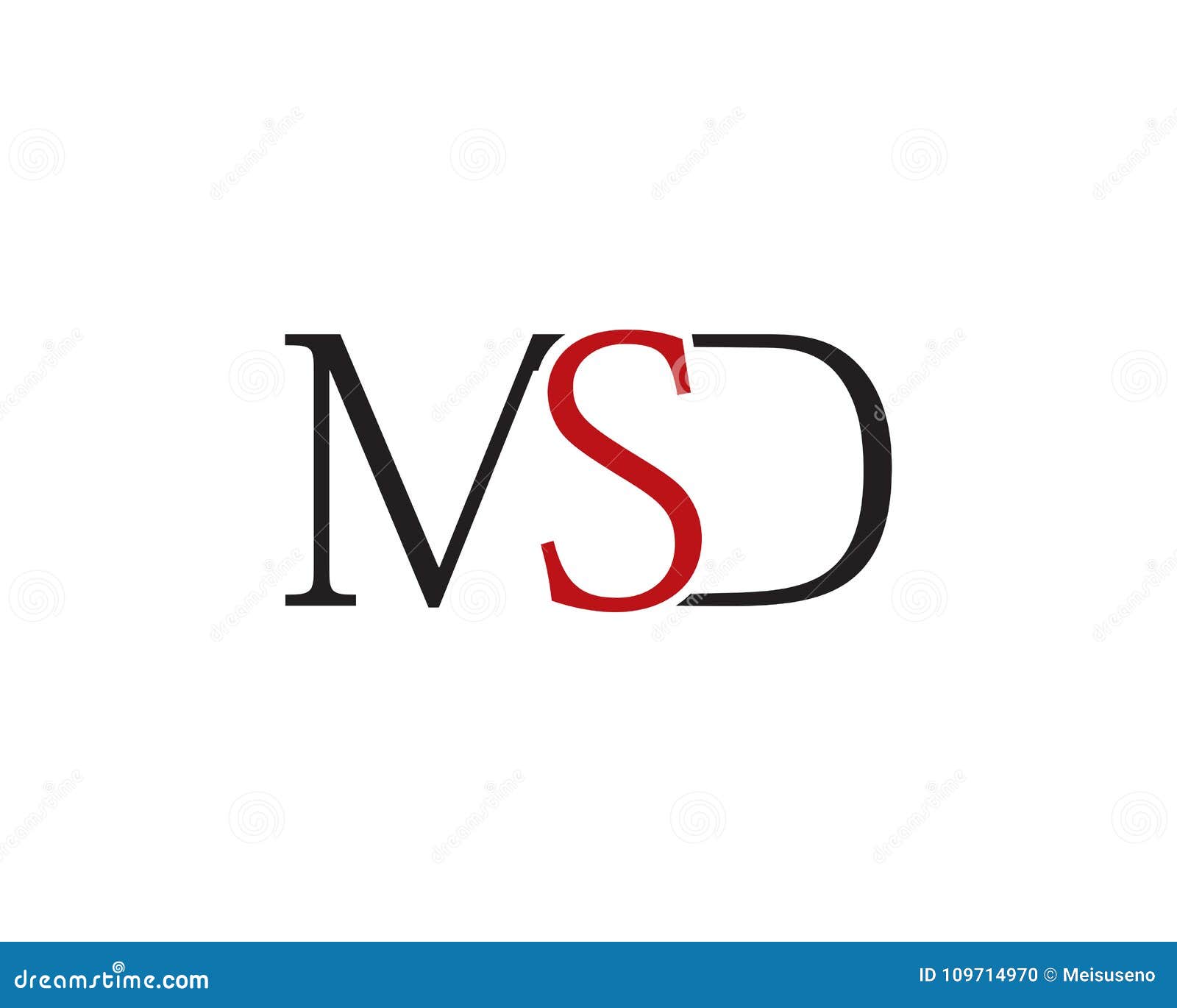Msd letter logo stock vector. Illustration of design - 109714970