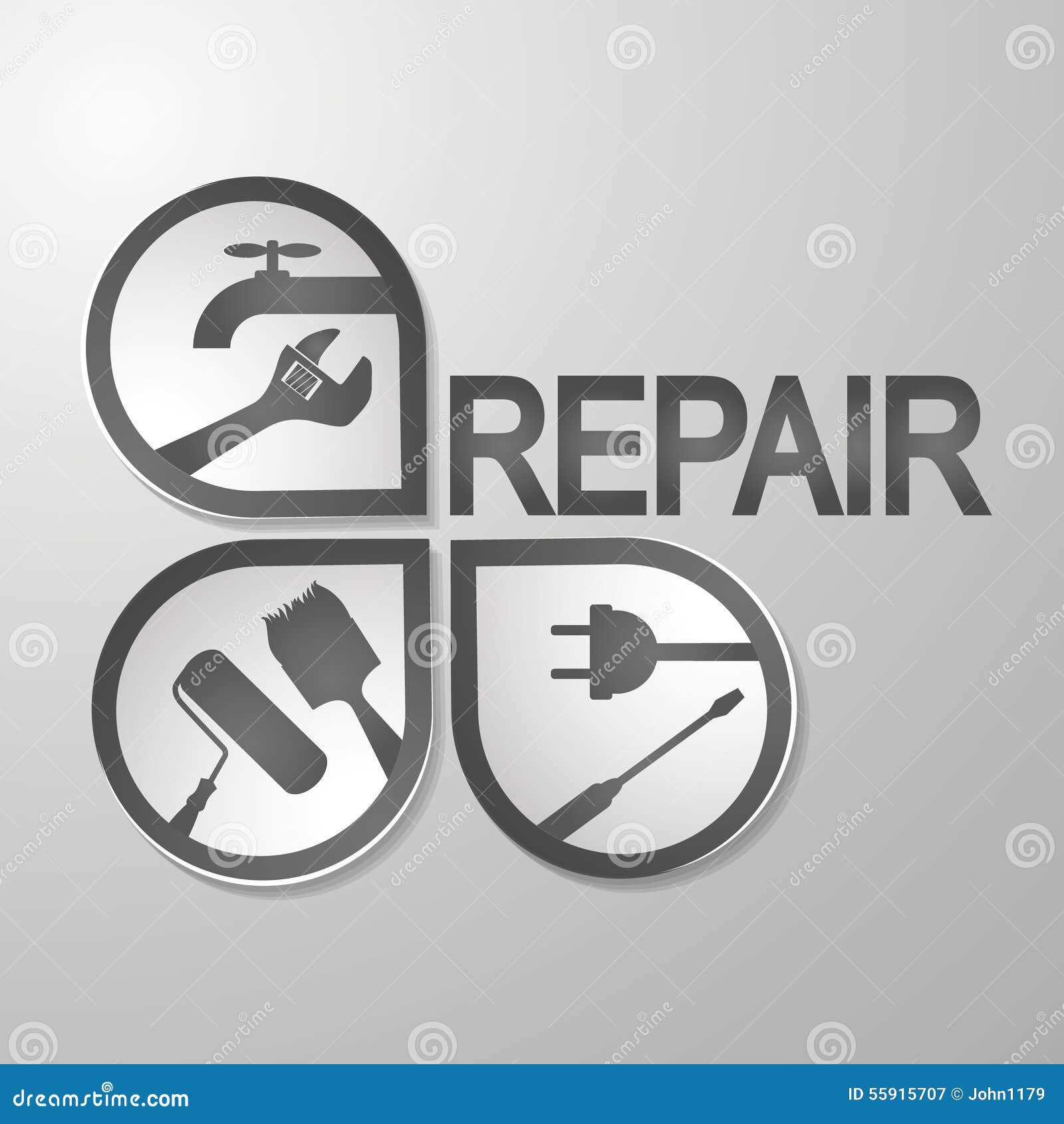 Symbol for repair stock vector. Illustration of renovation - 55915707