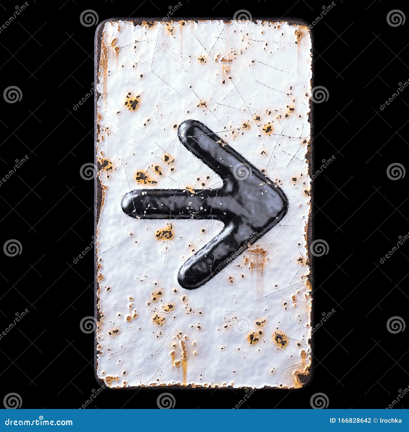 Symbol Right Arrow Made of Forged Metal on the Background Fragment of a ...