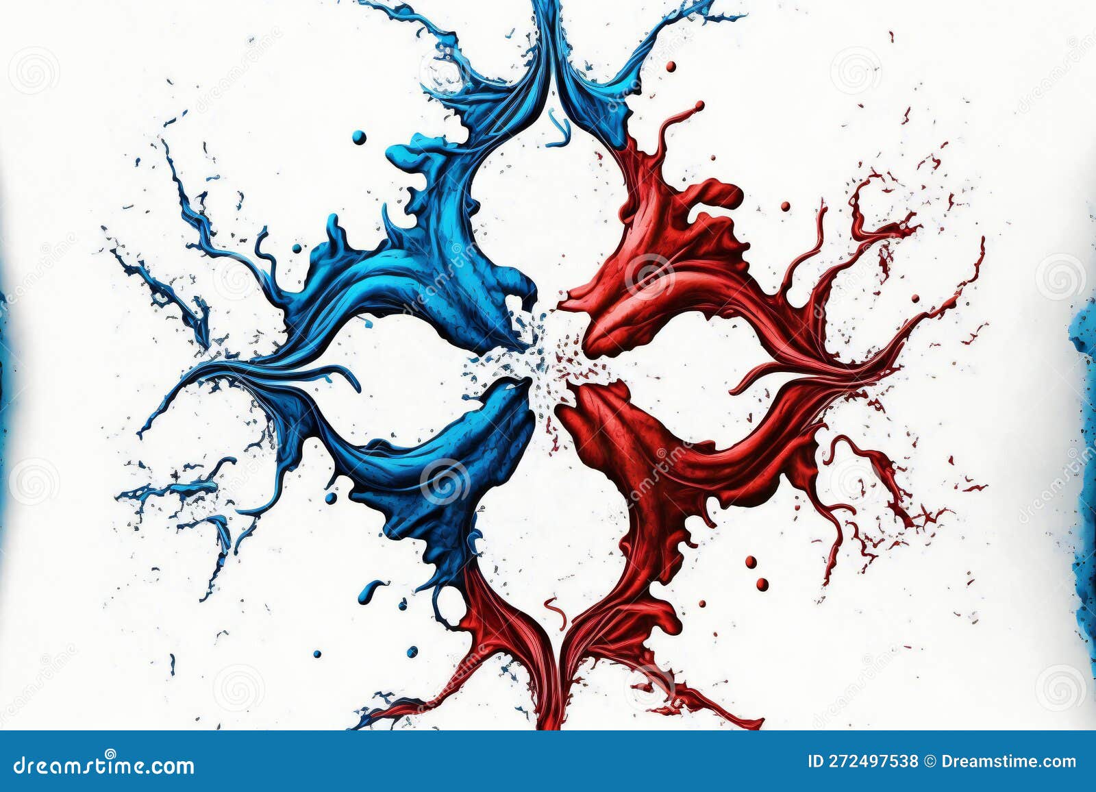 Symbol of Rivalry and Struggle or Merging of a Compound, Abstract ...