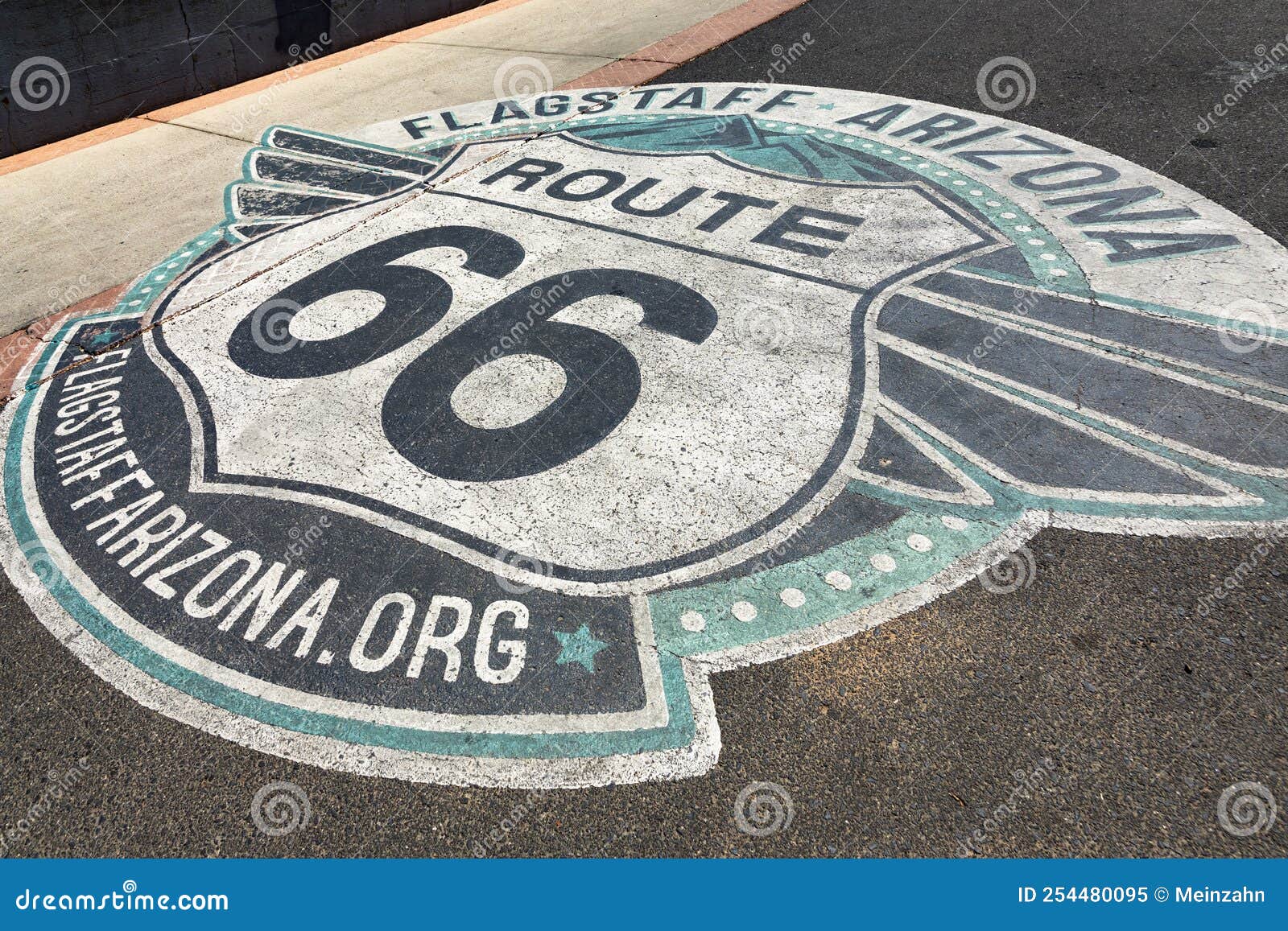 Symbol of Route 66 at the Bitumen in Flagstaff Editorial Image - Image ...