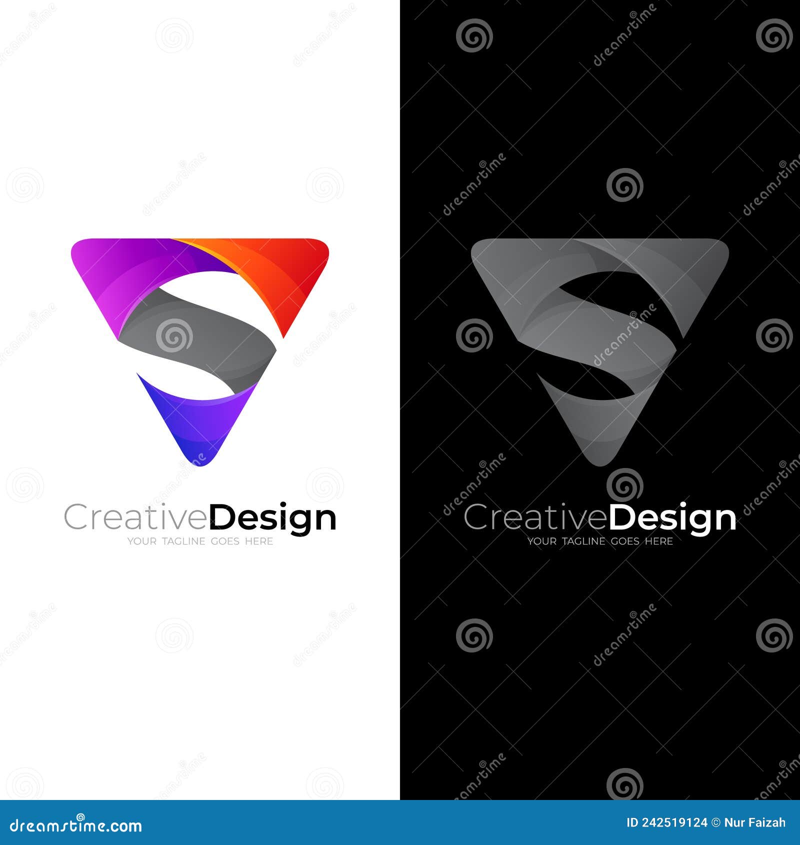 Symbol S Icon Template, Triangle Logo and Letter S Stock Vector ...