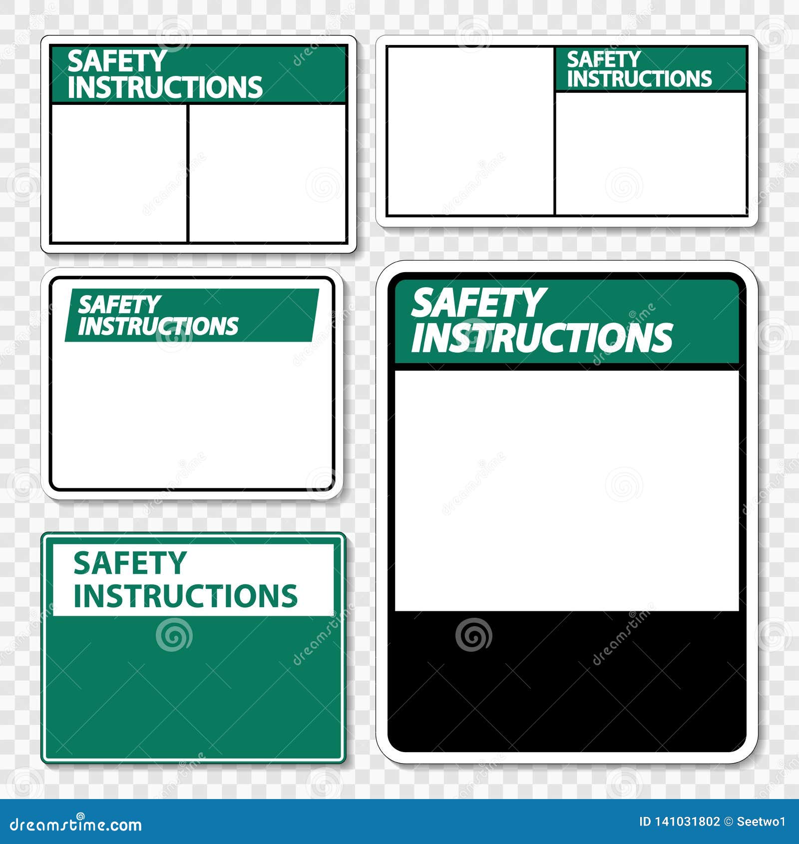 Symbol Safety Instructions Sign Label on Transparent Background Stock ...