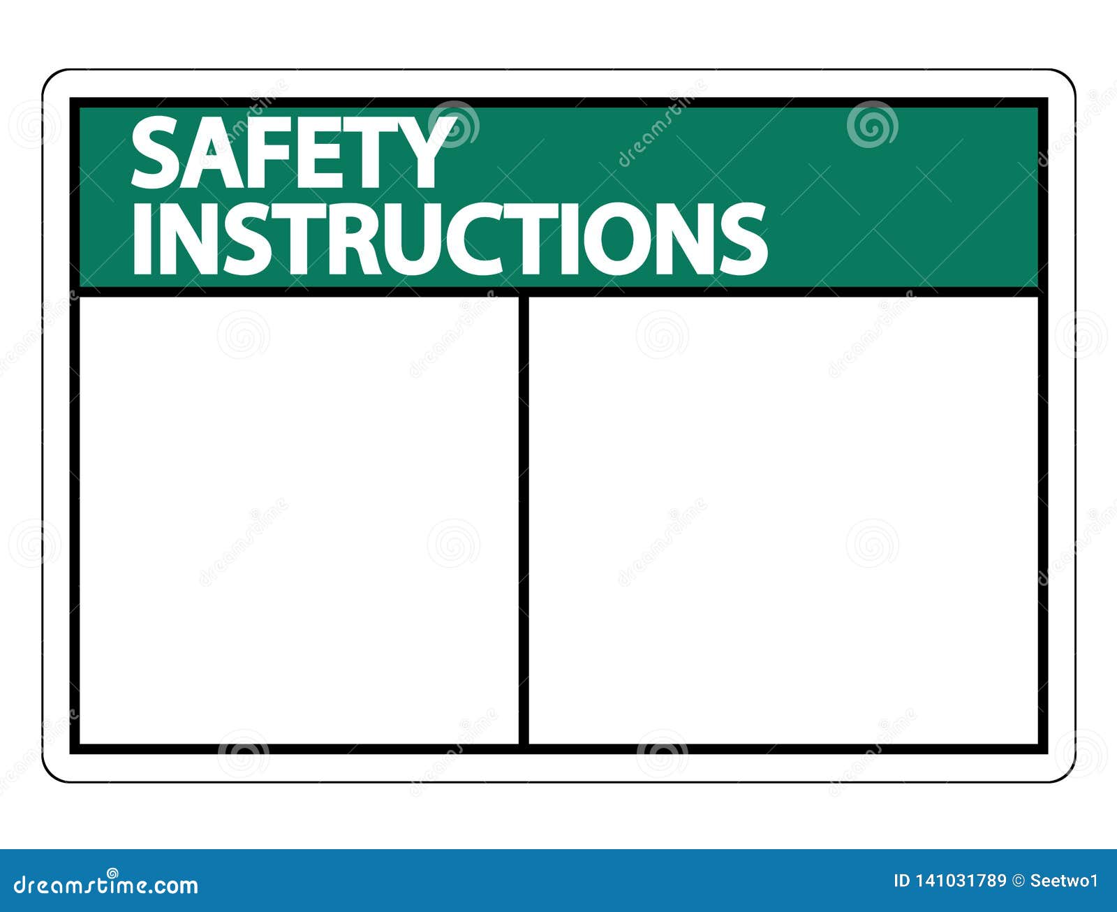 Symbol Safety Instructions Sign Label on White Background Stock Vector ...