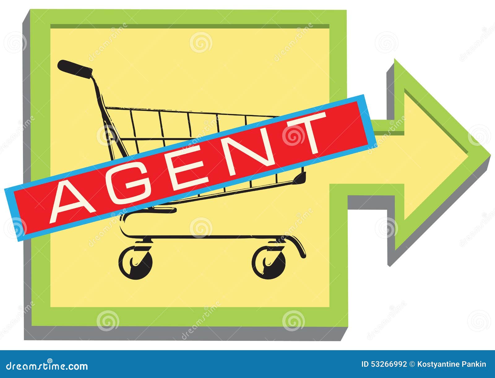 Symbol for the sales agent stock vector. Illustration of banner - 53266992