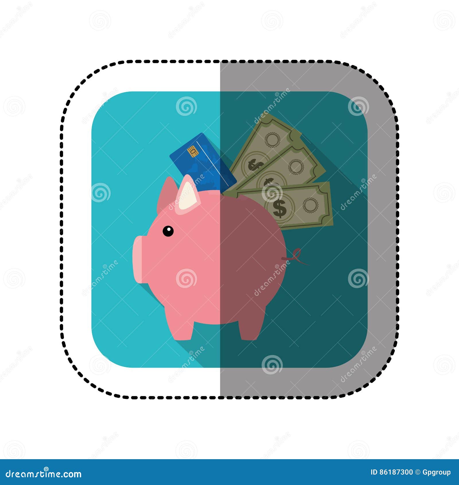 Symbol save money pig icon stock illustration. Illustration of button ...