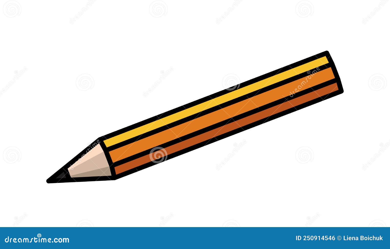 The Symbol of School, Orange Pencil Isolated Vector Element, Back To ...