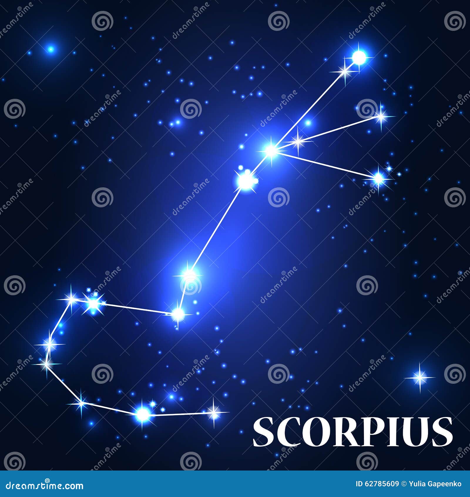 Scorpius Zodiac Constellation Illustration Royalty-Free Stock ...