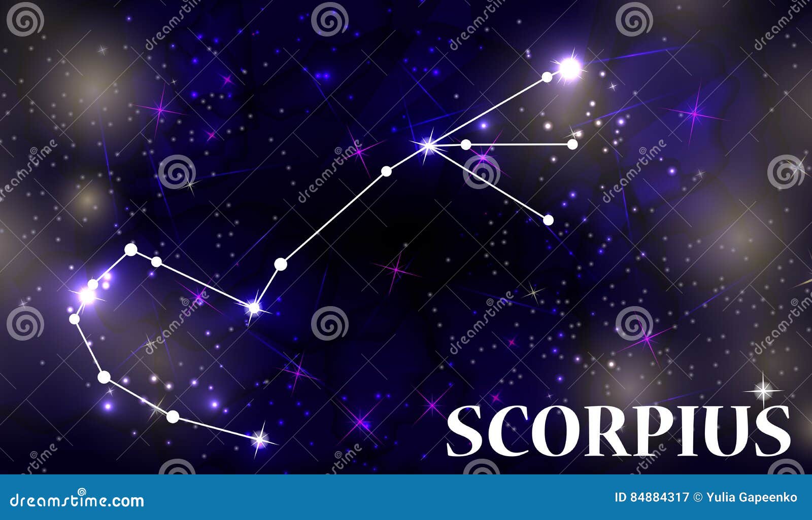 Symbol: Scorpius Zodiac Sign. Vector Illustration. Stock Vector ...