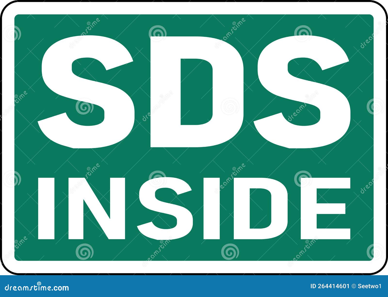 Symbol SDS Inside Sign on White Background Stock Vector - Illustration ...