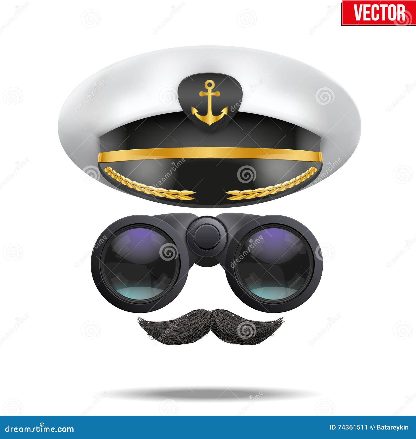 Symbol Of The Sea Captain Vector Illustration | CartoonDealer.com #74340514