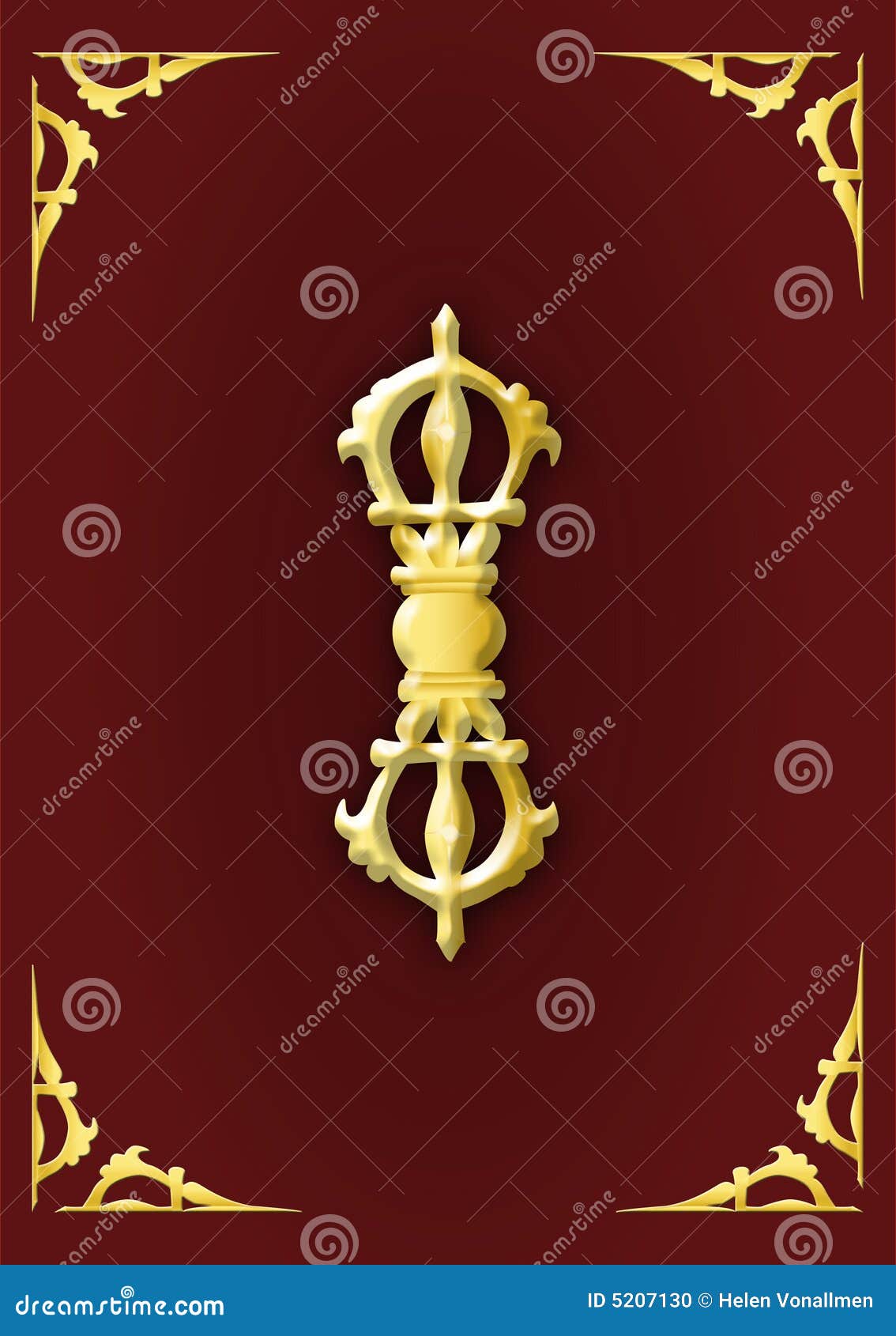 Vajra Symbol On Orange Background Vector Illustration | CartoonDealer ...