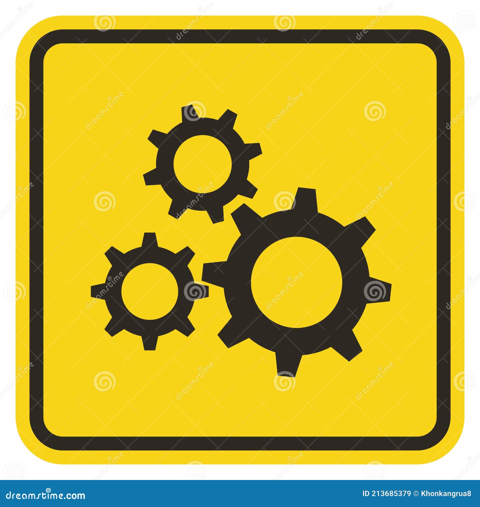 Symbol Service Tool Sign on Yellow Background Stock Vector ...