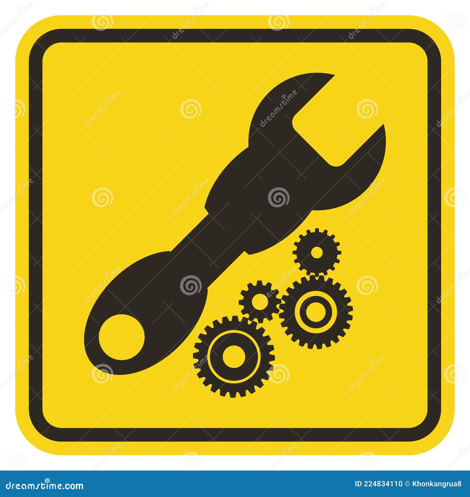 Symbol Service Tool Sign stock vector. Illustration of equipment ...