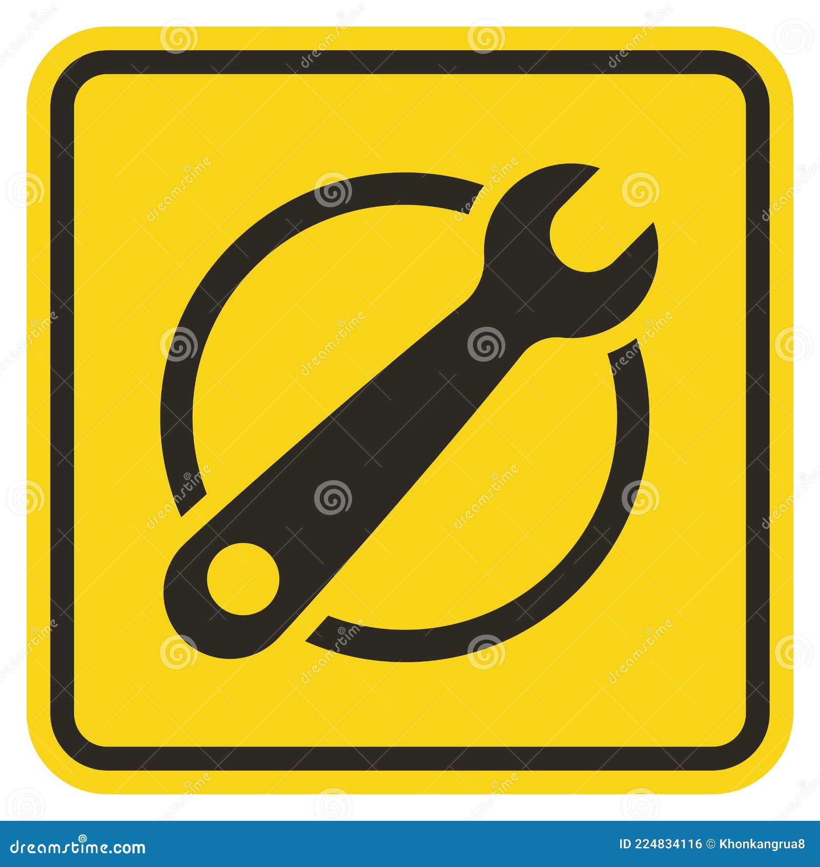 Symbol Service Tool Sign stock vector. Illustration of pliers - 224834116
