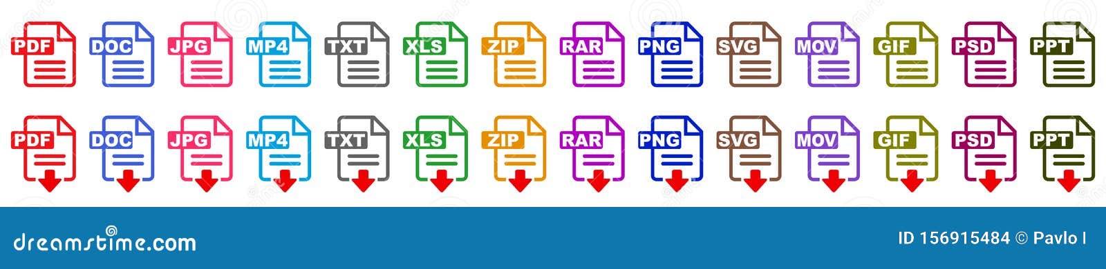 Symbol Set File Formats, File Extensions Diverse Icons Set Isolated ... Symbol Set File Formats, File Extensions Diverse Icons Set Isolated ...
