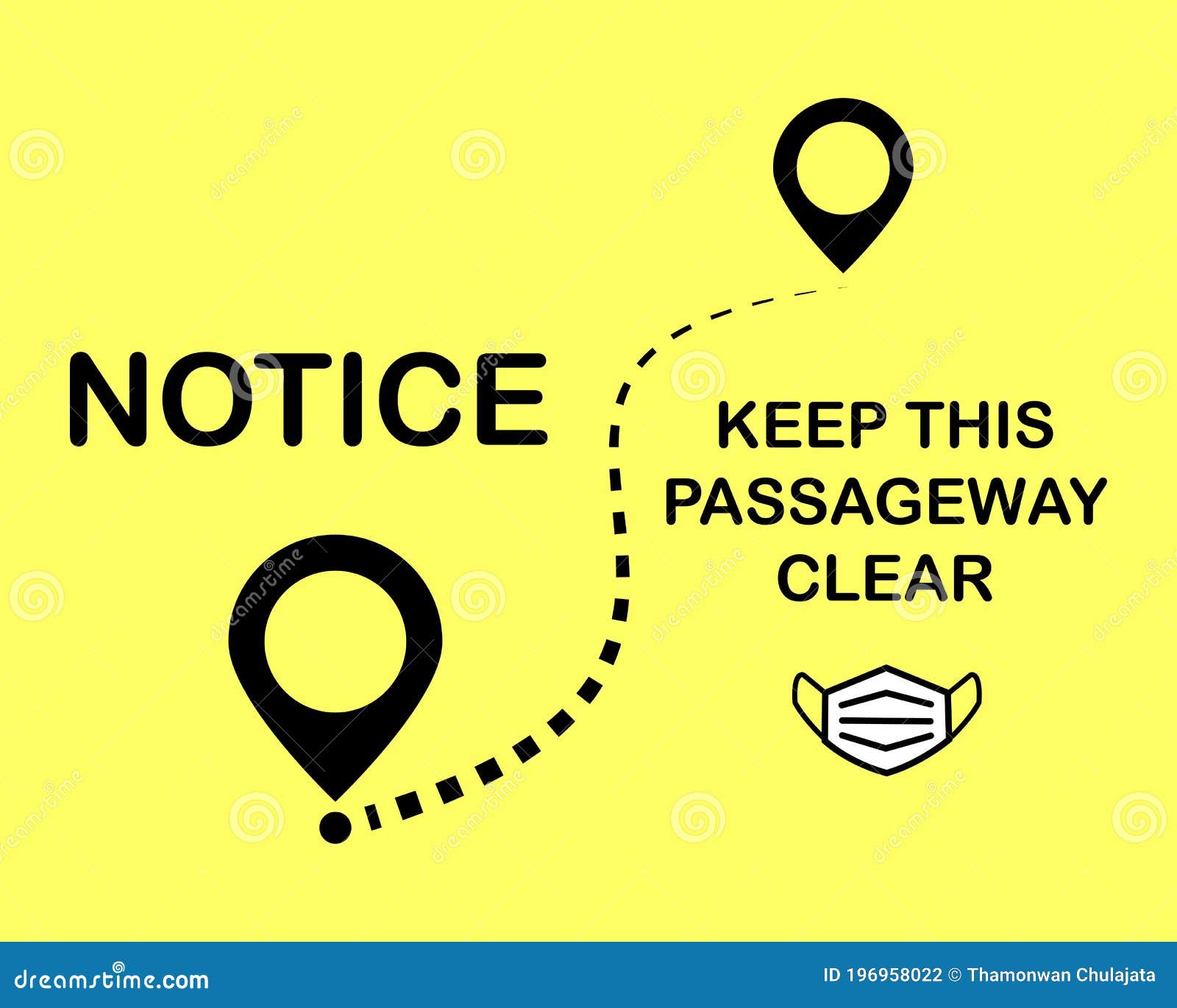 Symbol Sign Information Keep this Passageway Clear Stock Vector ...