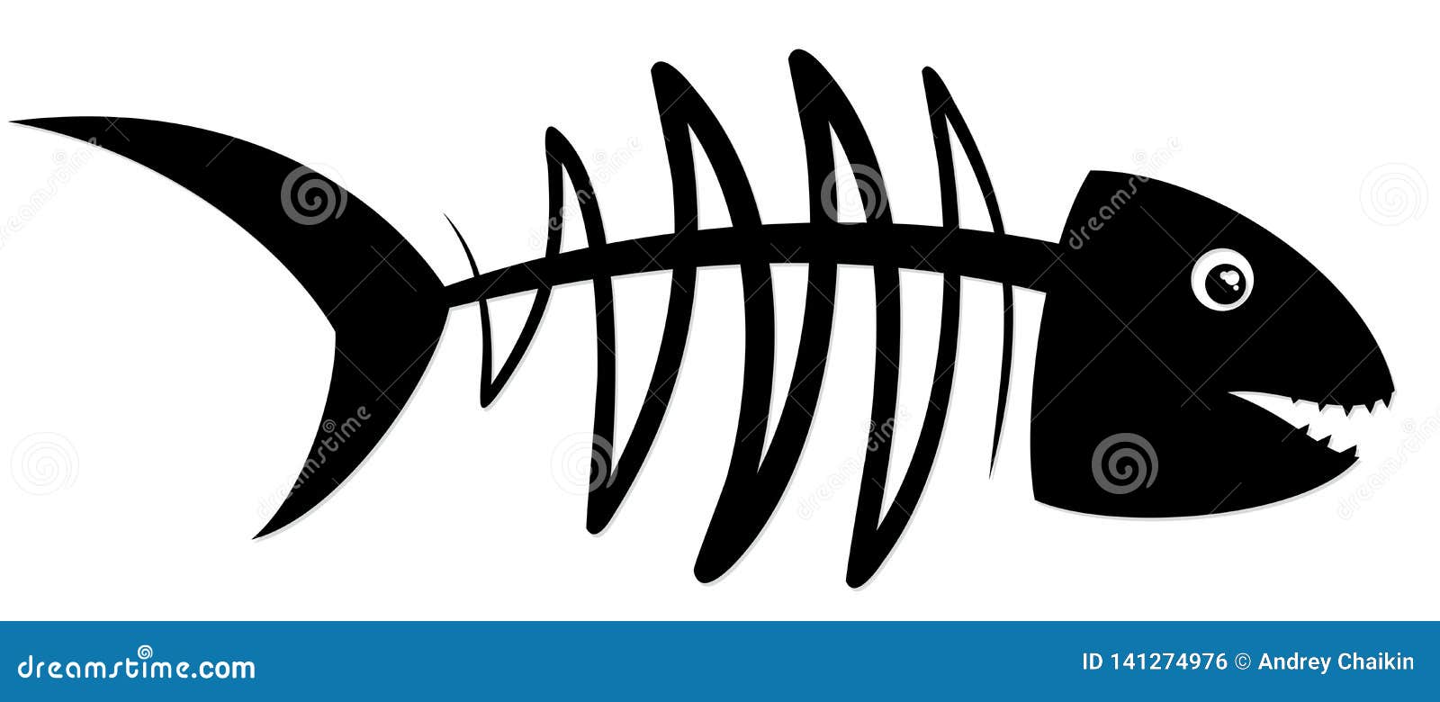 Symbol of Skeleton fish. stock vector. Illustration of fishing - 141274976